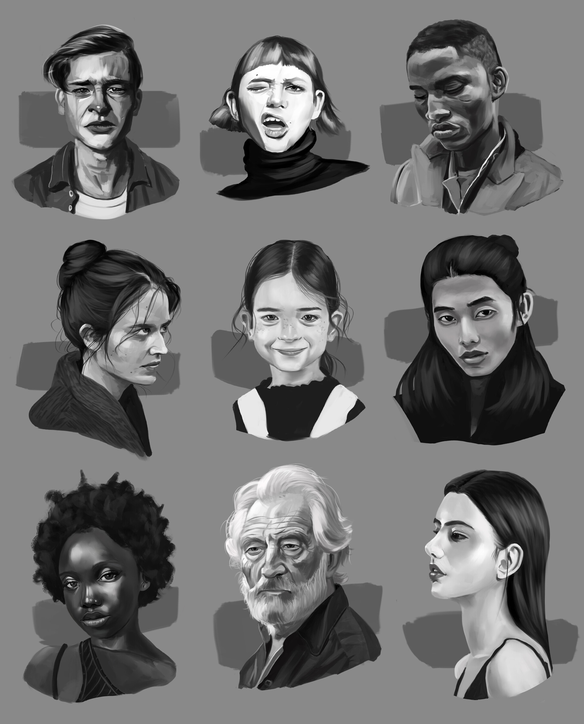 ArtStation - Faces practice