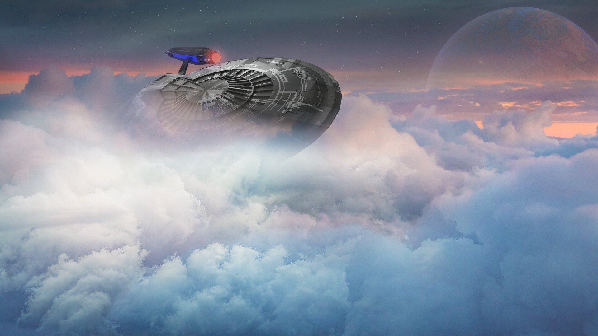 ArtStation - Star Trek, Ship in the Clouds.