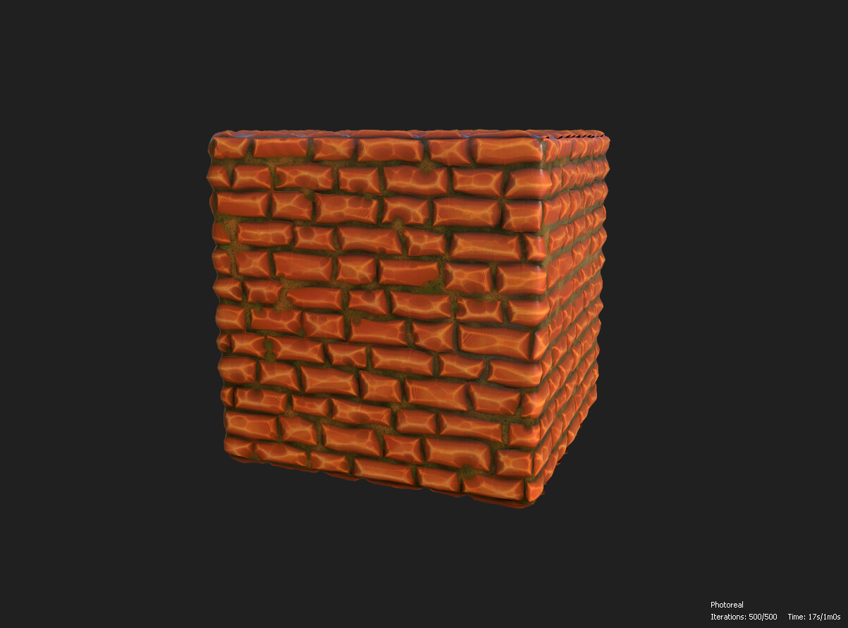 ArtStation - Stylized brick texture