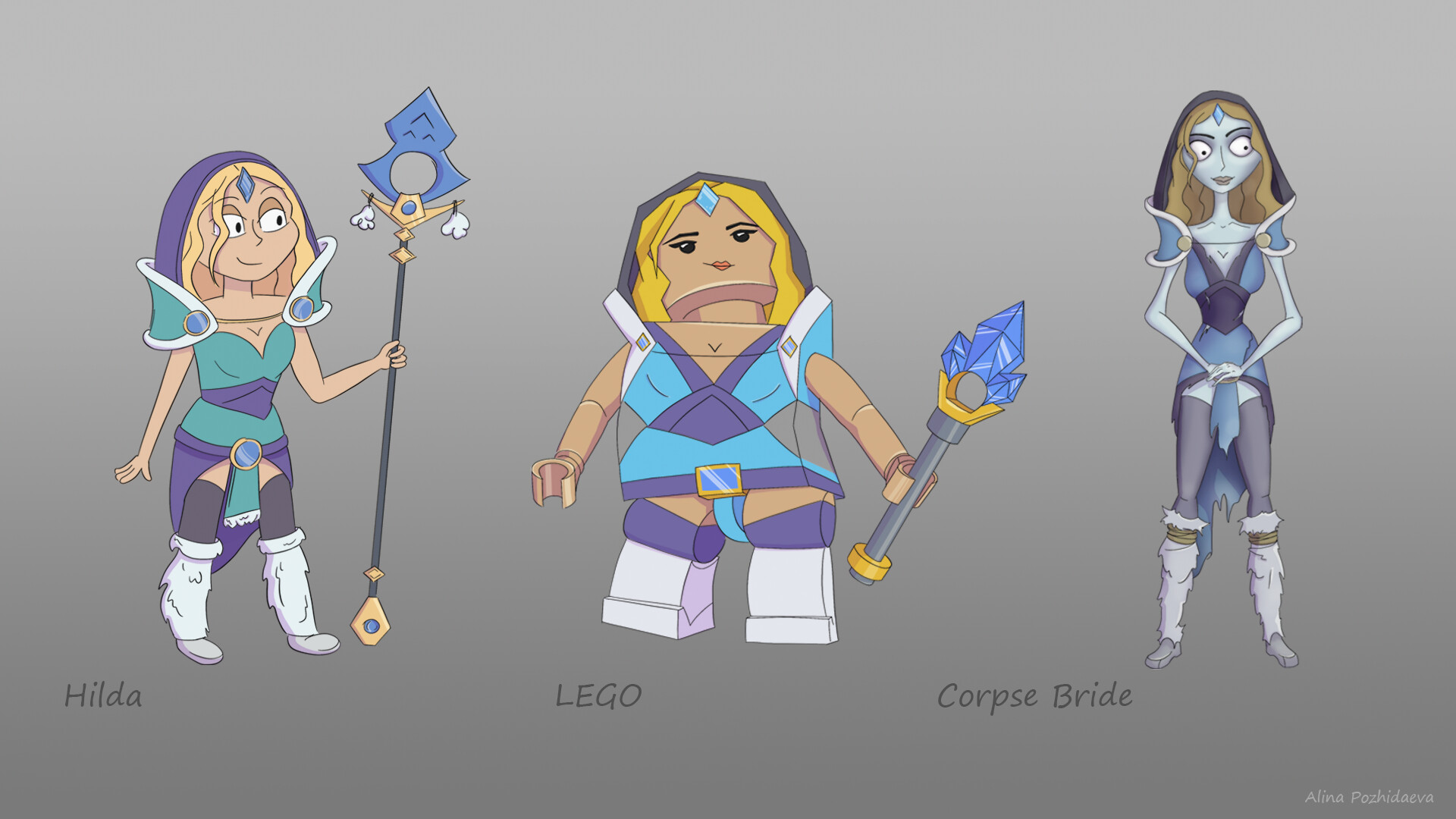 ArtStation - Crystal Maiden in different styles