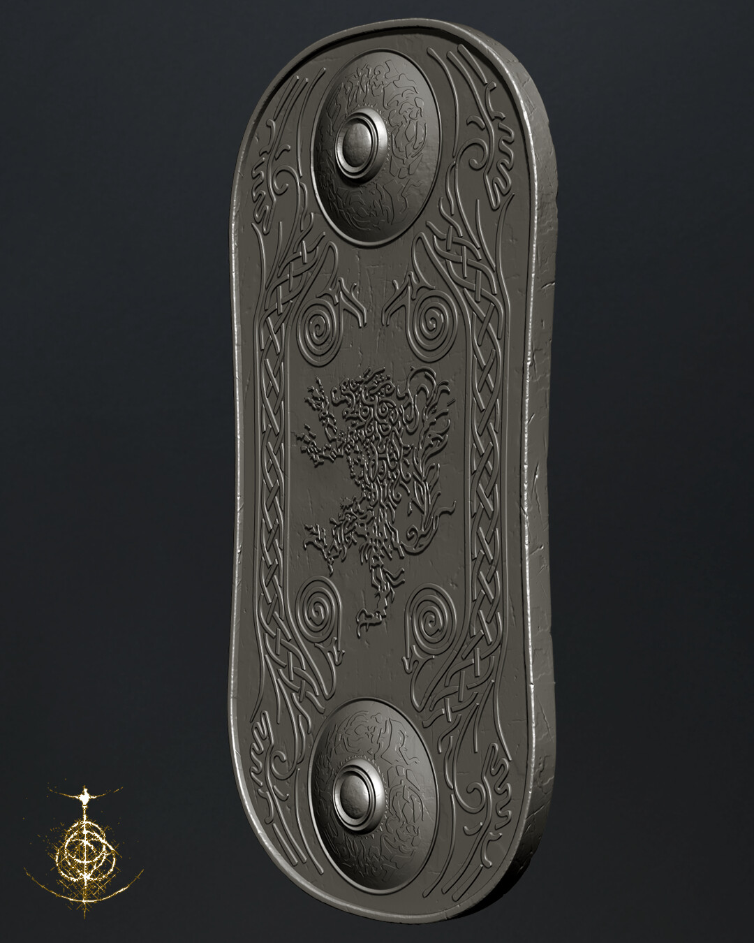 ArtStation - Golden Beast Crest Shield
