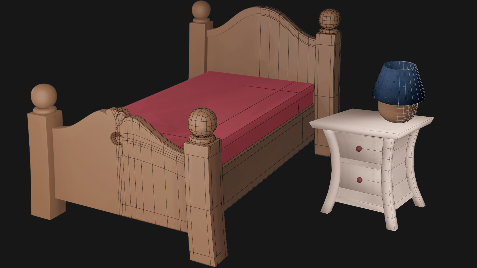 ArtStation - Bed set