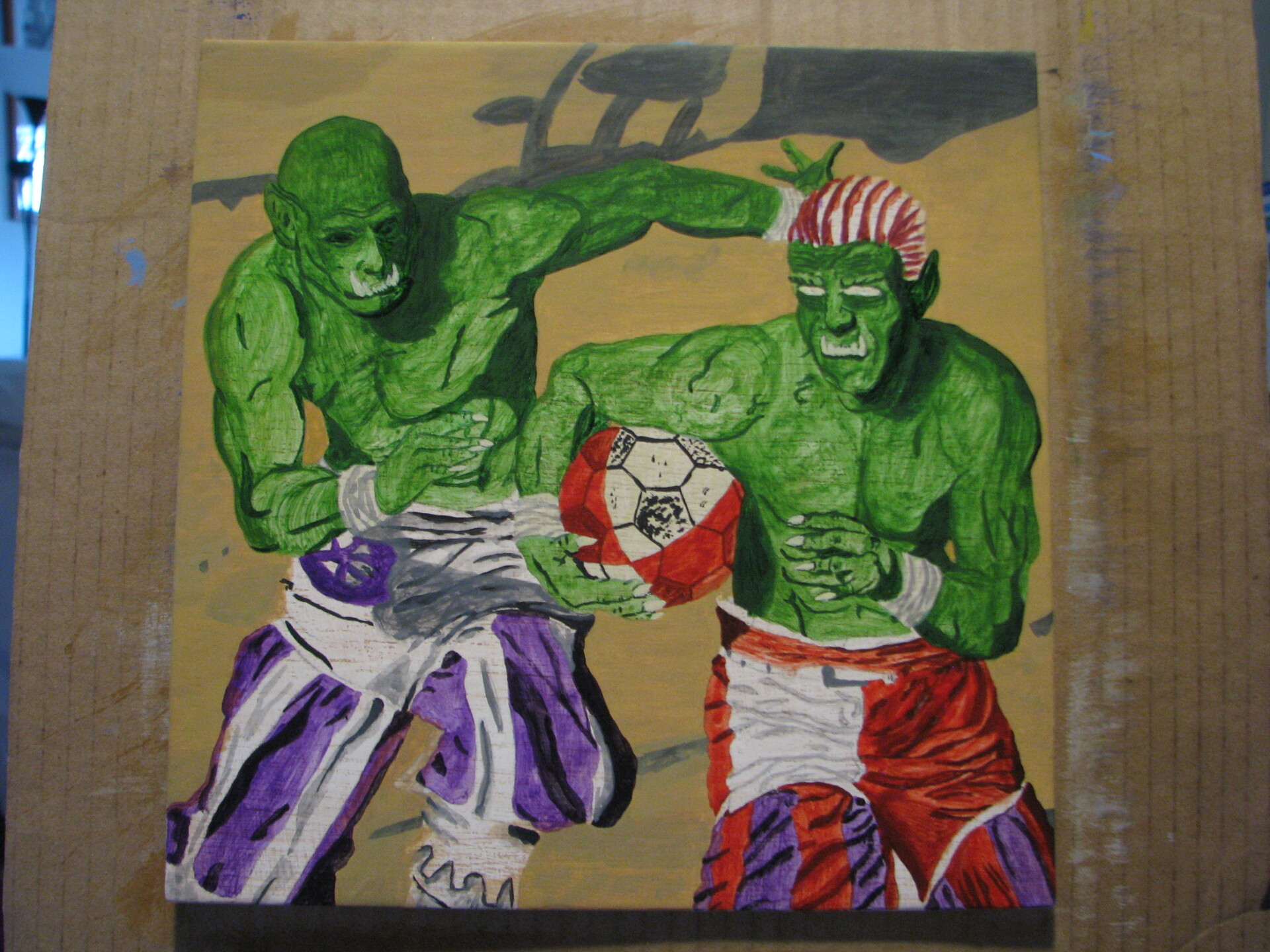 Ted Helms - Orc Gladiator Football Fantasy Monster Art