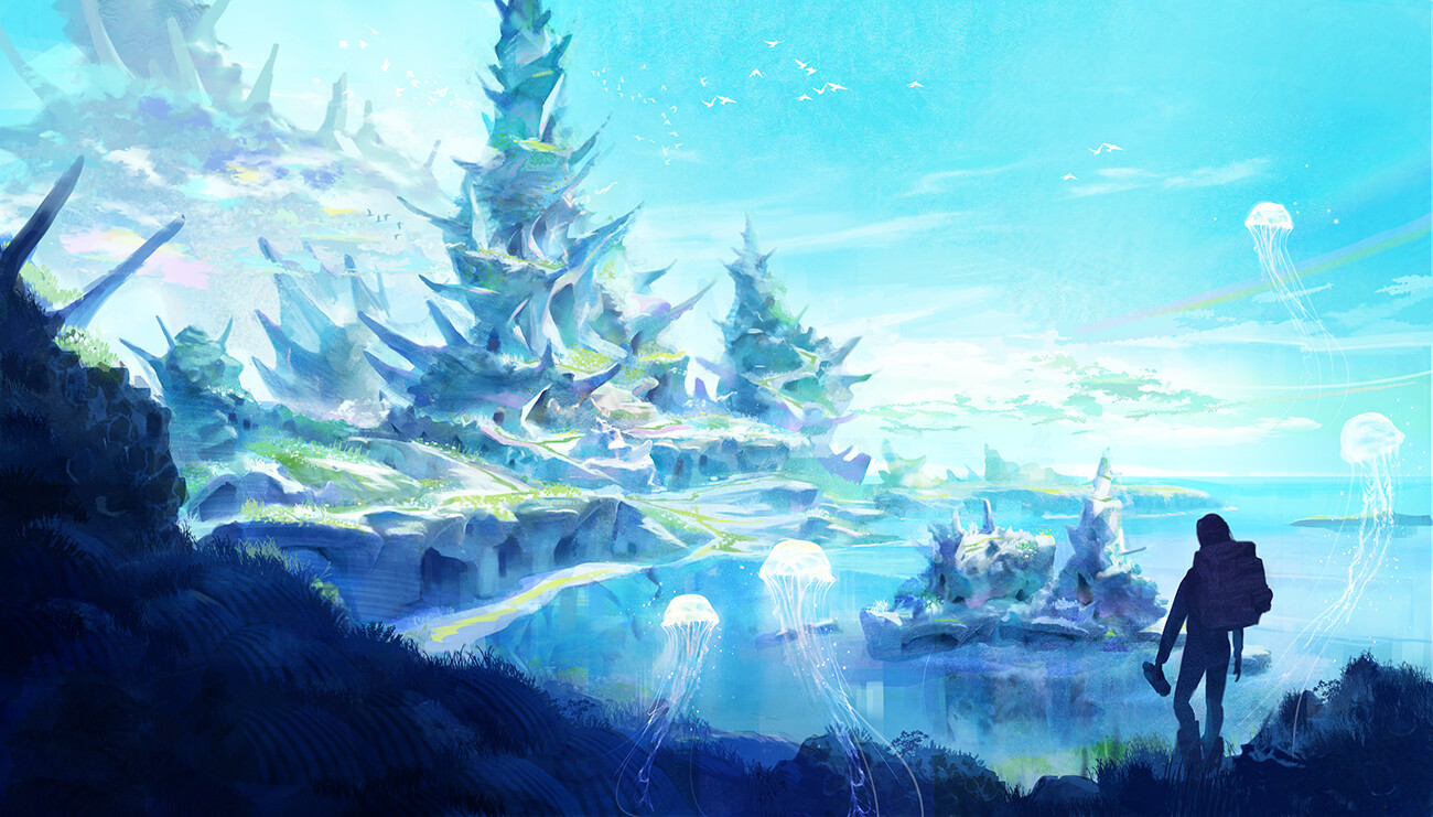 ArtStation - The blue scenery you found