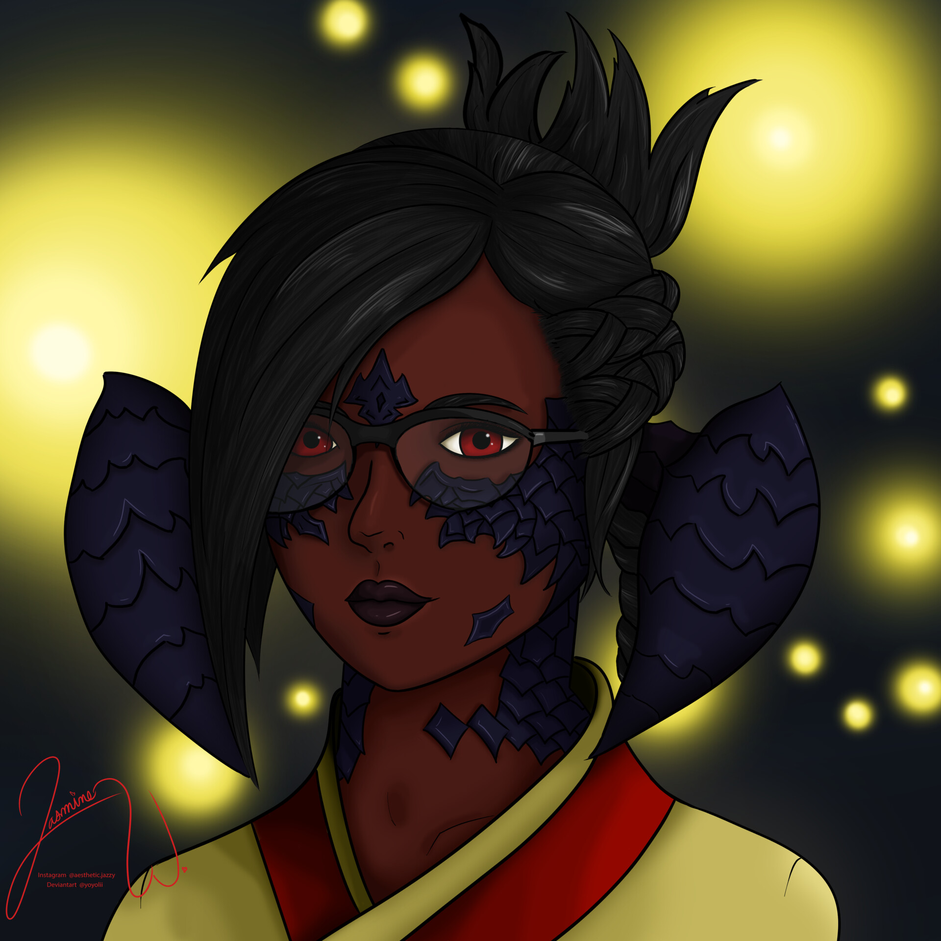 ArtStation - FFXIV Female Au'Ra (Idious) Portrait