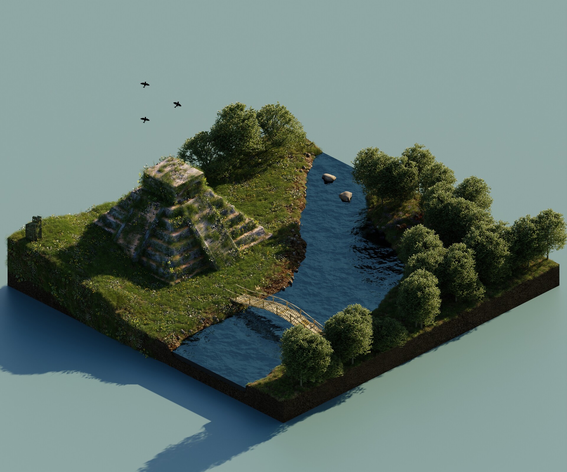 ArtStation - Isometric Maya Temple