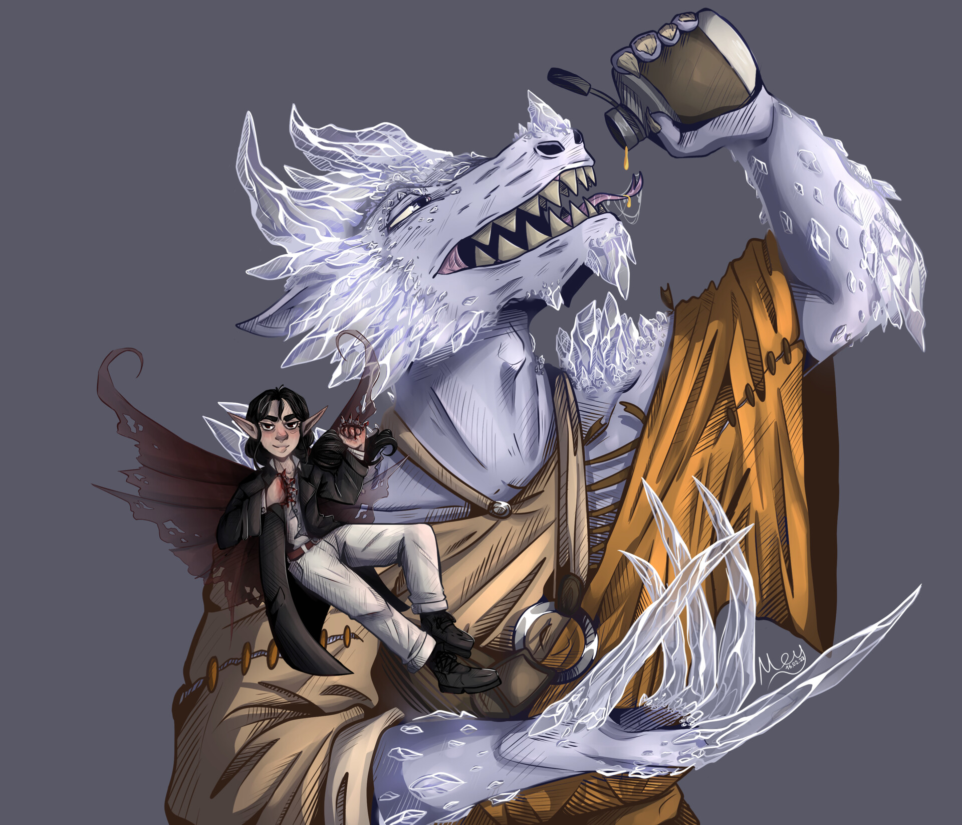 ArtStation - Ganeon and his Fairy companion