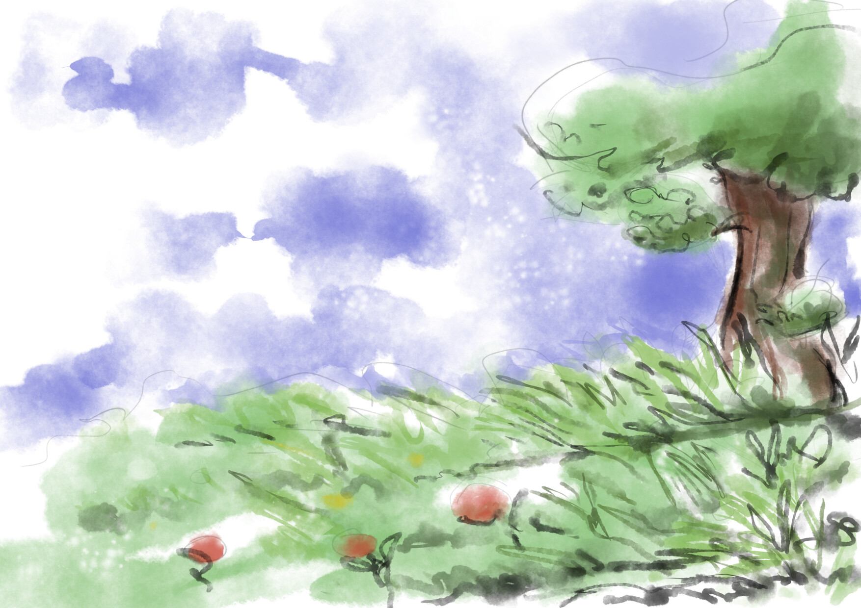 how to draw water in krita