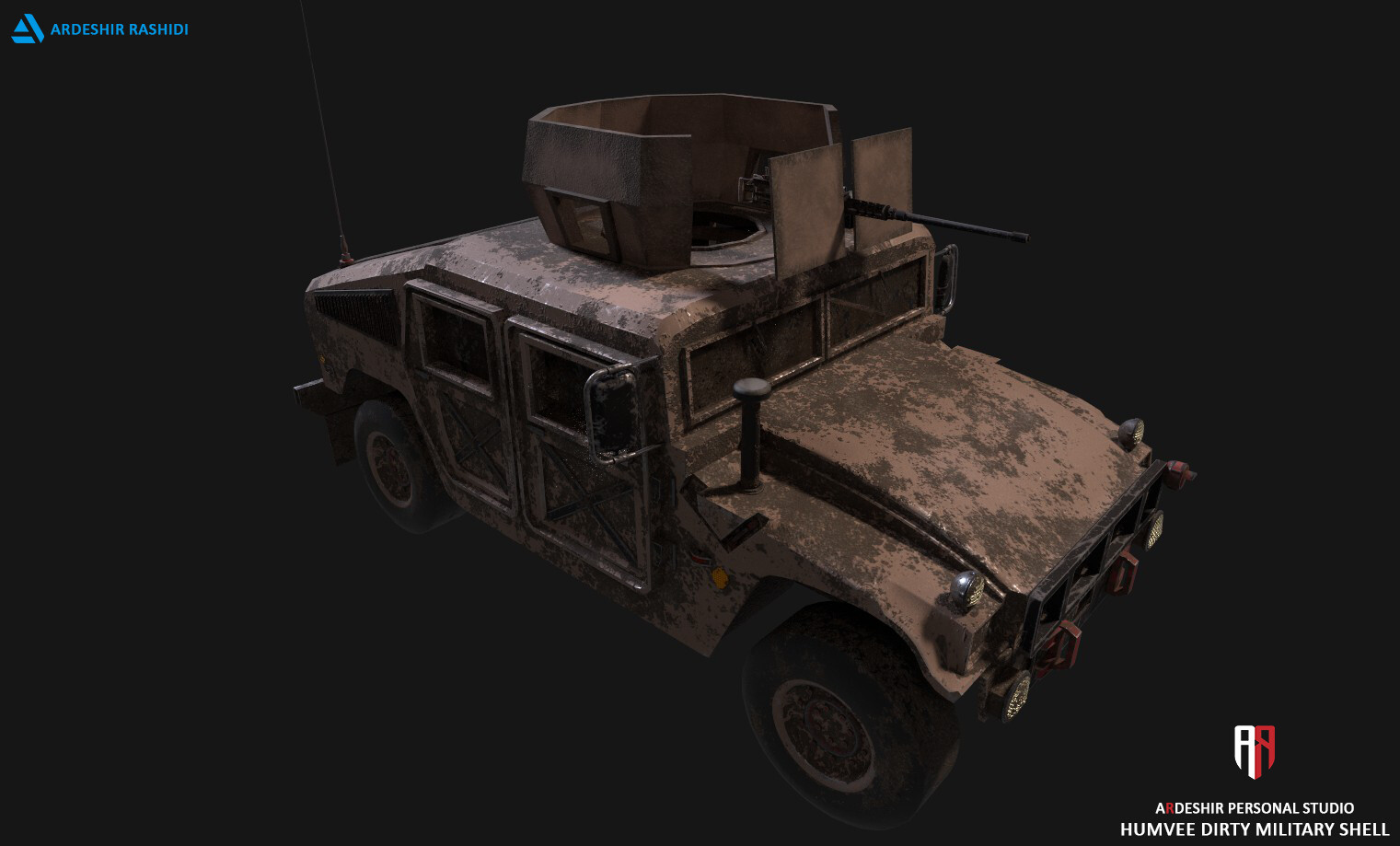 Ardeshir Rashidi Jazani - Humvee Dirty Military Shell (With Top Shield)