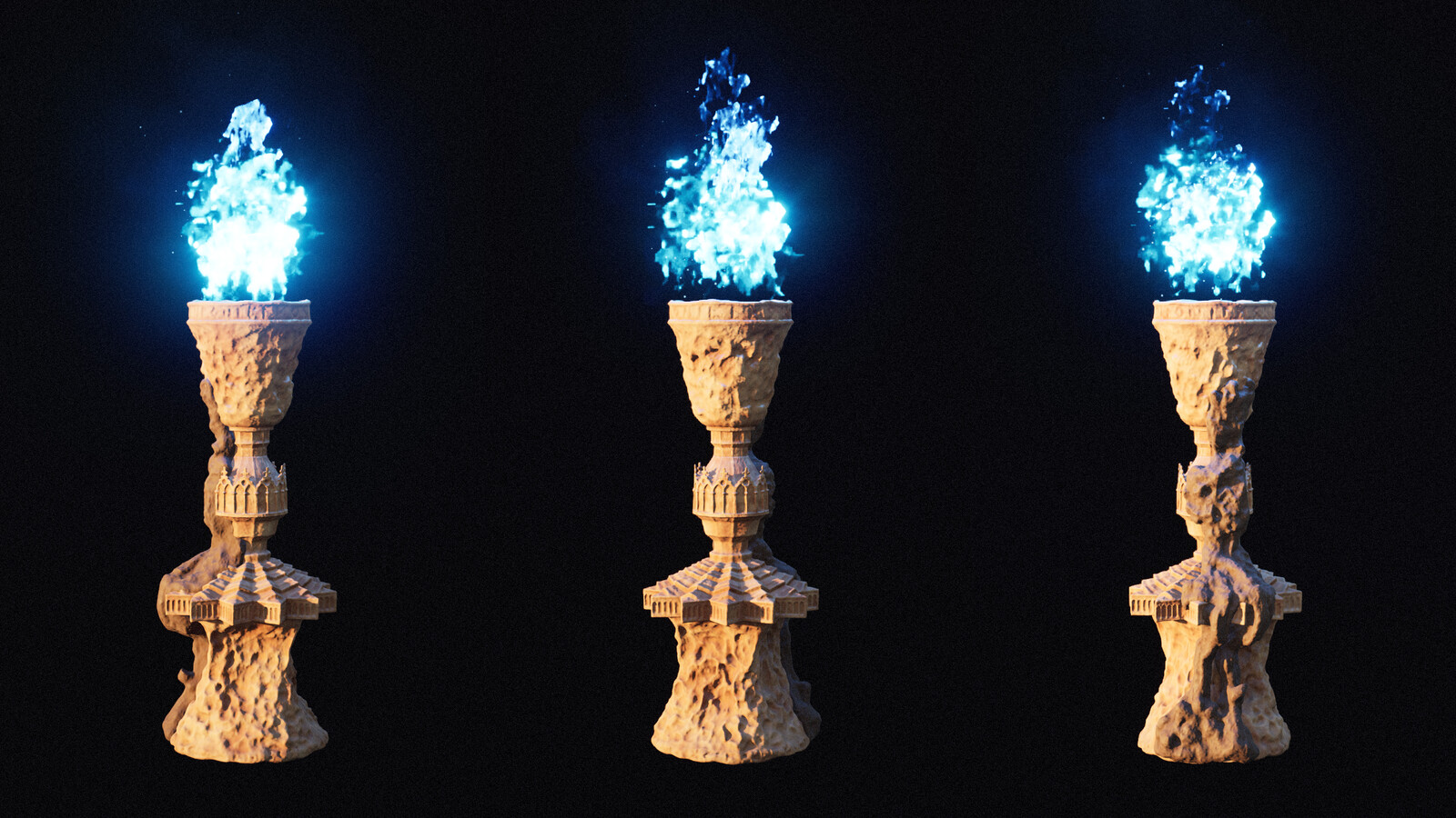 Michael Tiedtke - "Goblet Of Fire" ZBrush Sculpture and Blue Fire in ...