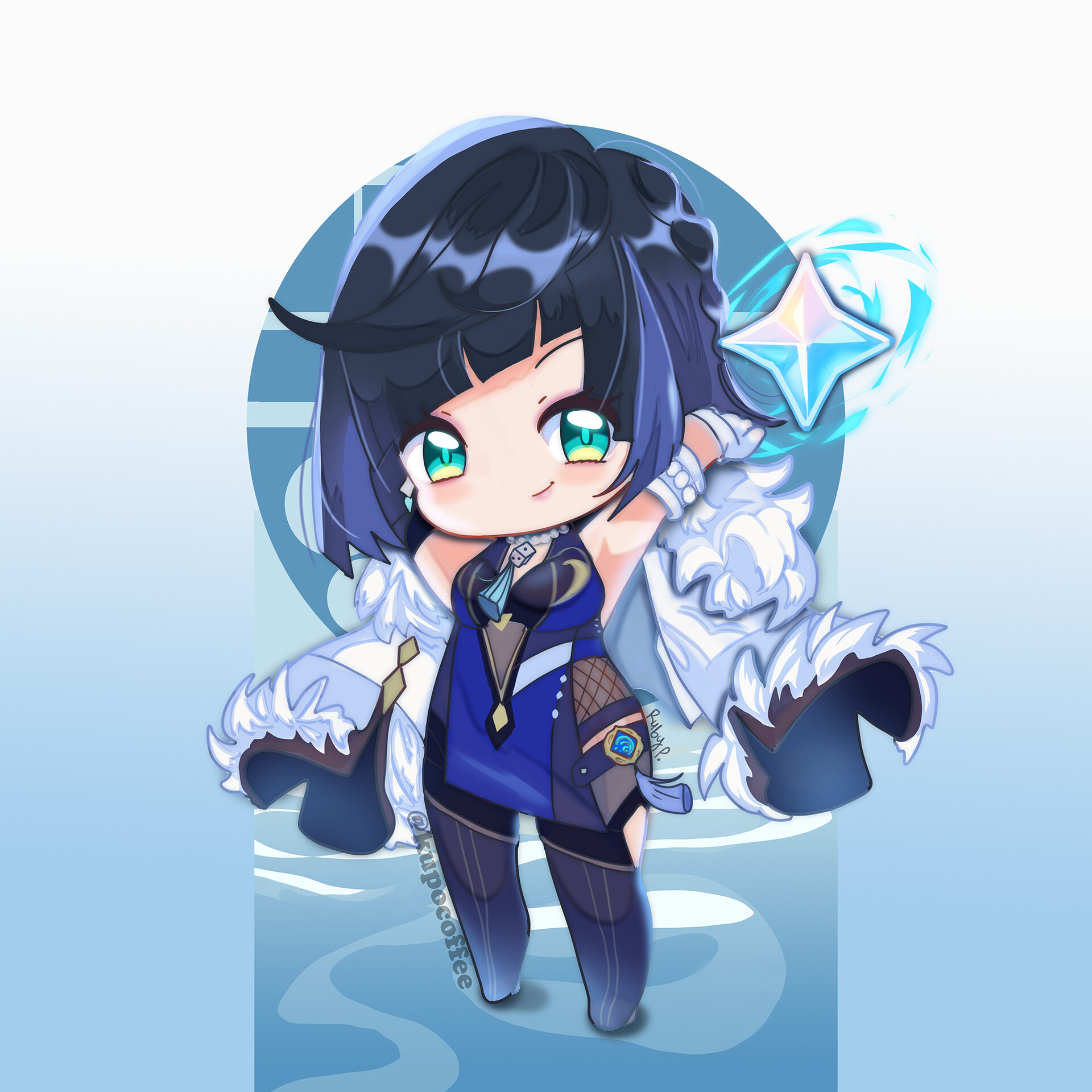 ArtStation - Yelan Genshin Impact Chibi