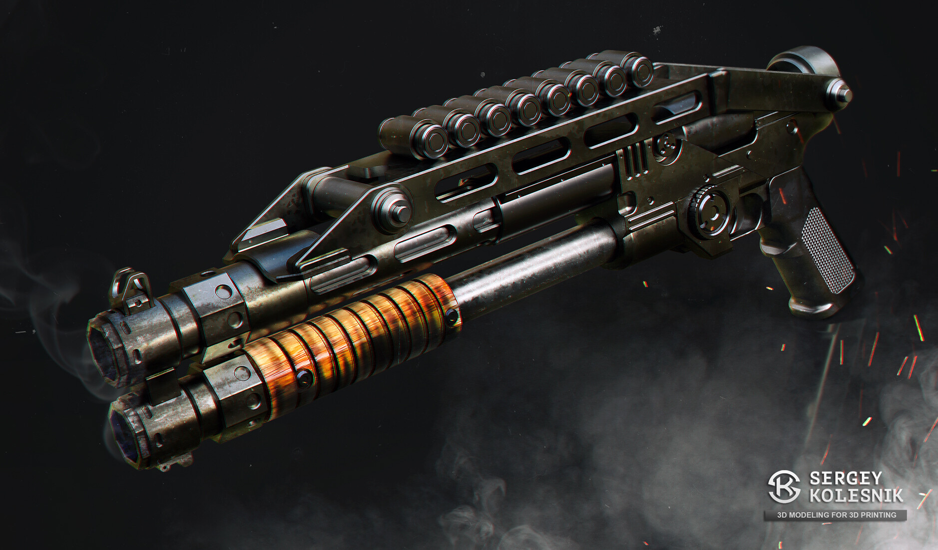 ArtStation - Double Barrel Blaster