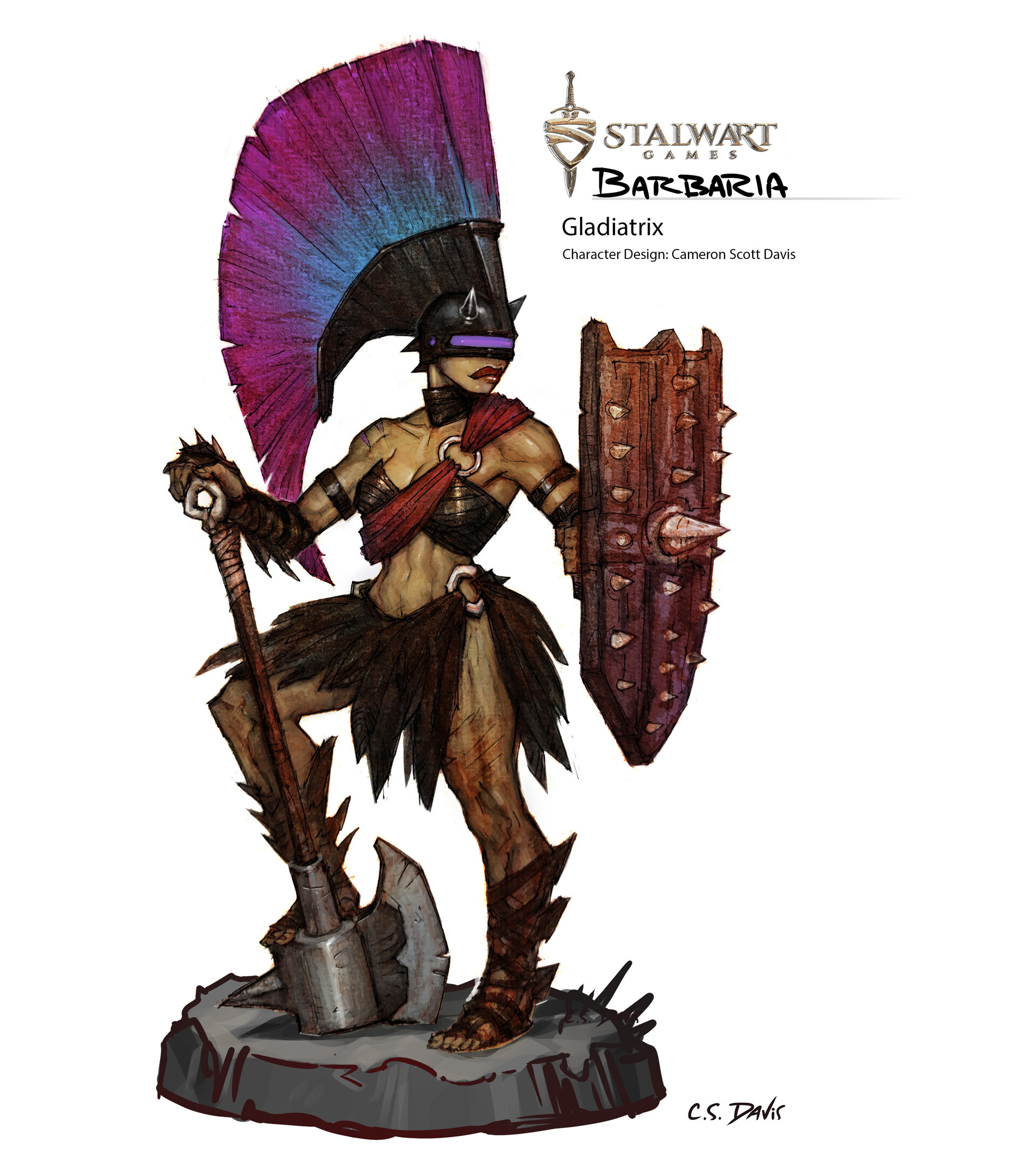 Cameron Scott Davis - Gladiatrix - Character development for Barbaria ...
