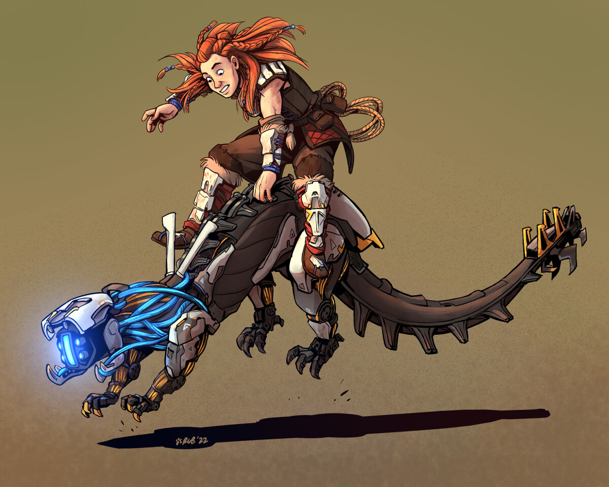 ArtStation - Ride 'Em, Aloy! (Horizon Forbidden West)