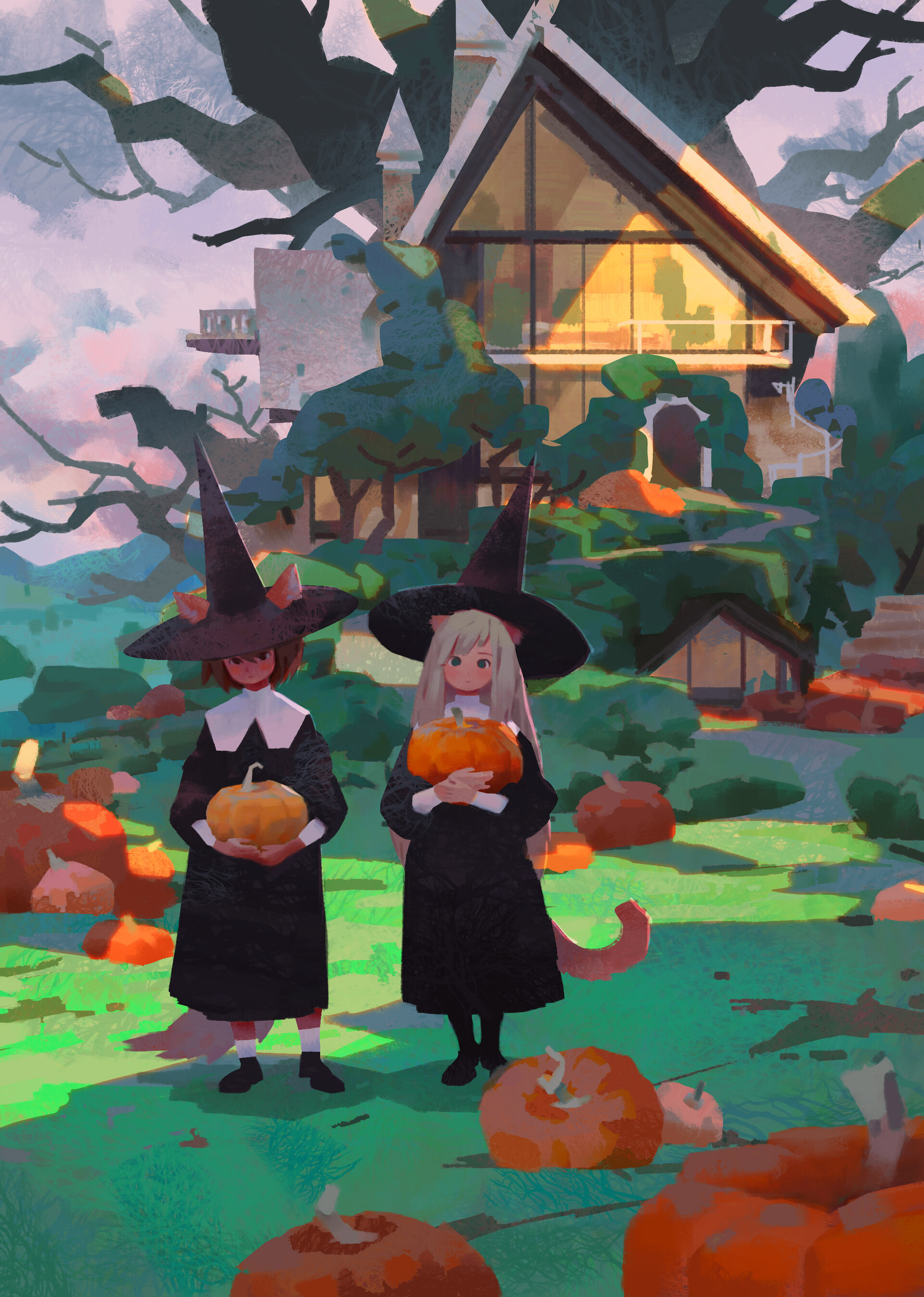 ArtStation - Pumpkin Witch's little manor