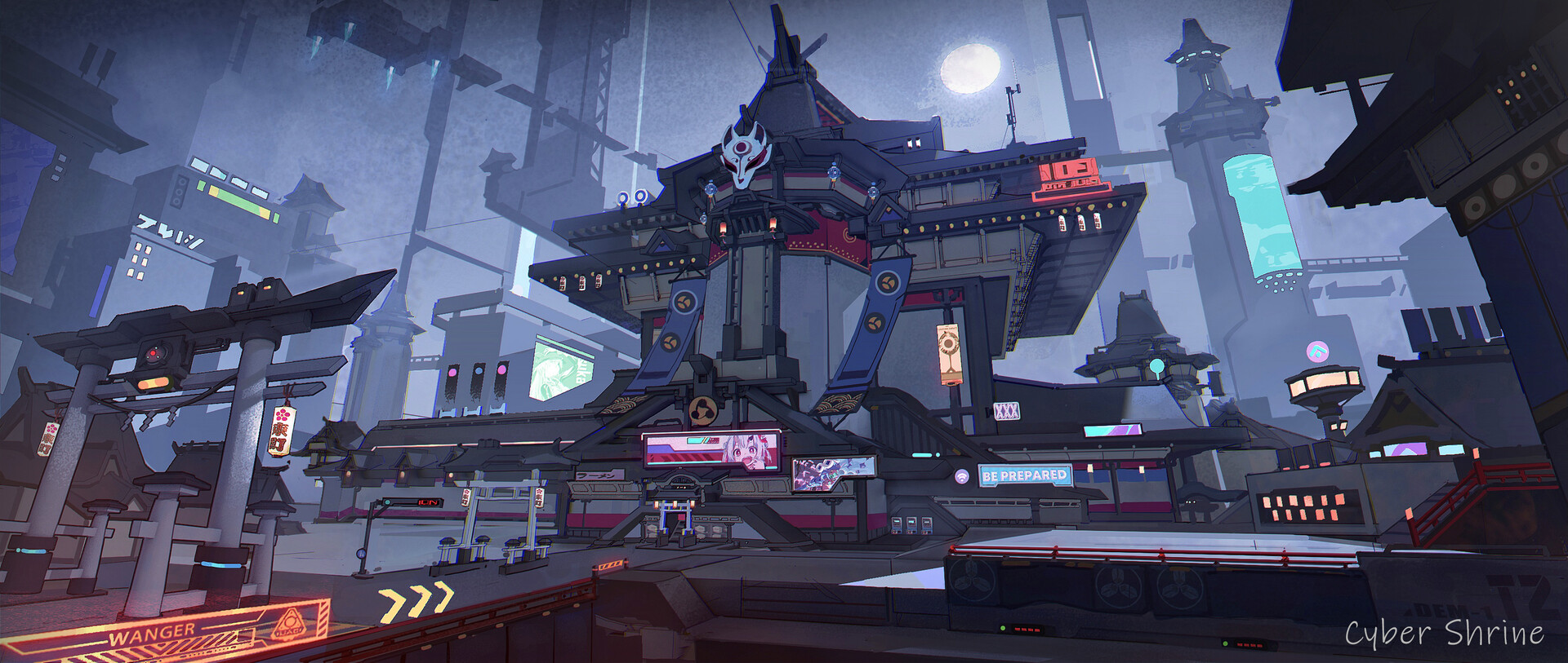 ArtStation - cyber shrine