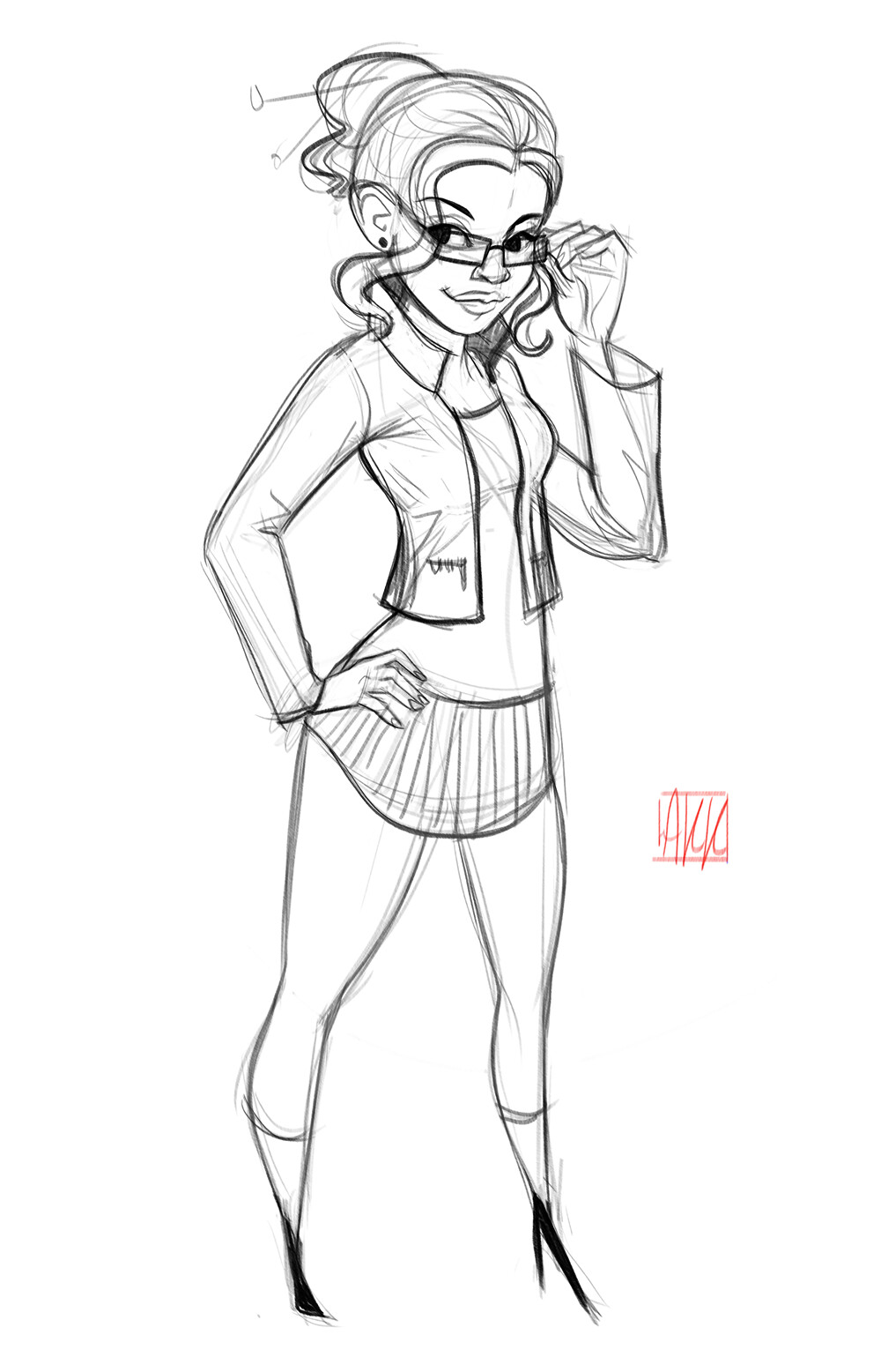 ArtStation - Bad Teacher Character Doodle