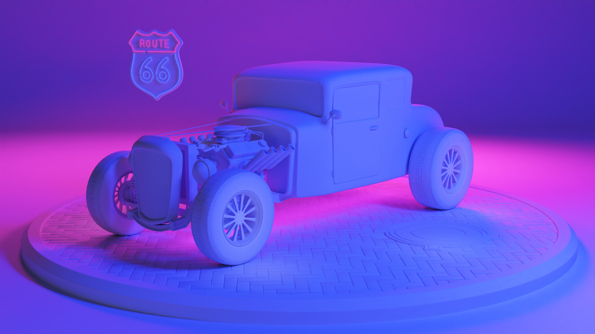 ArtStation - Hot Rod Route 66