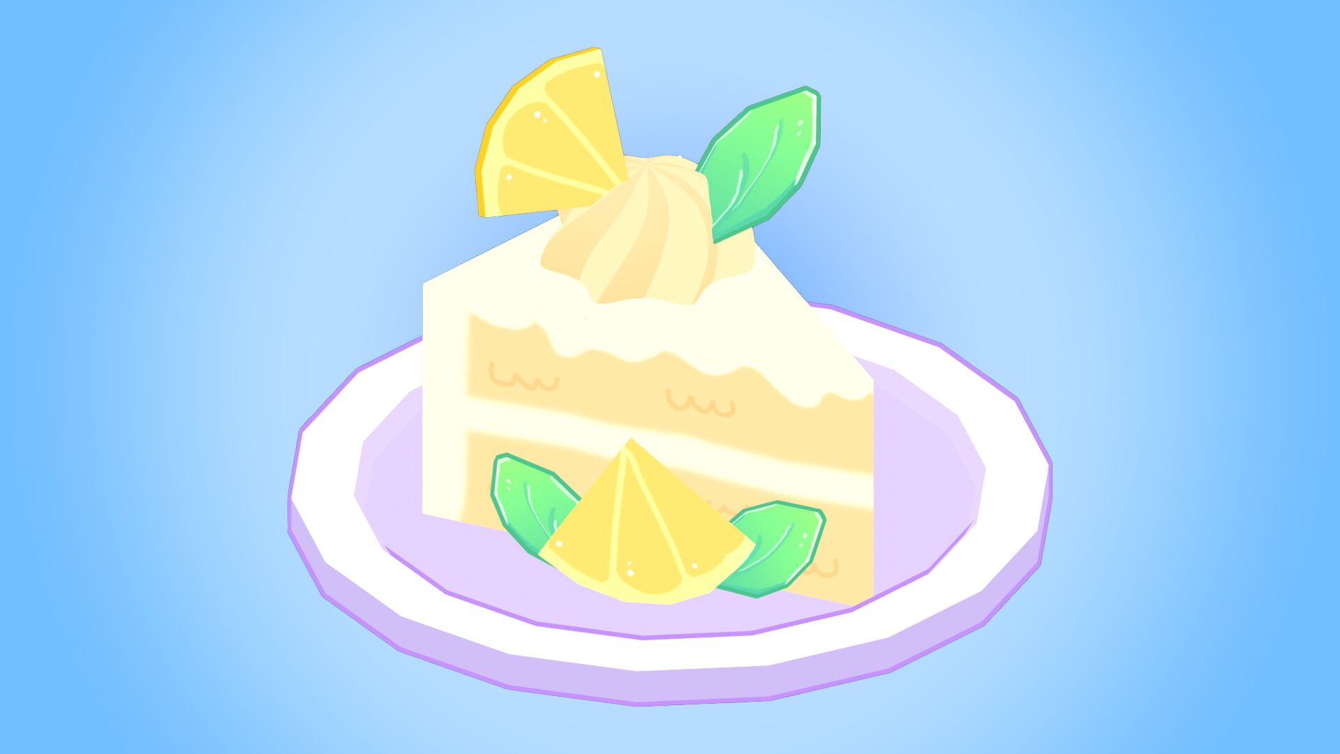 ArtStation - Lemon Cake Hand Painting