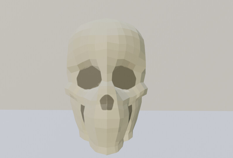 ArtStation - Low-poly skull
