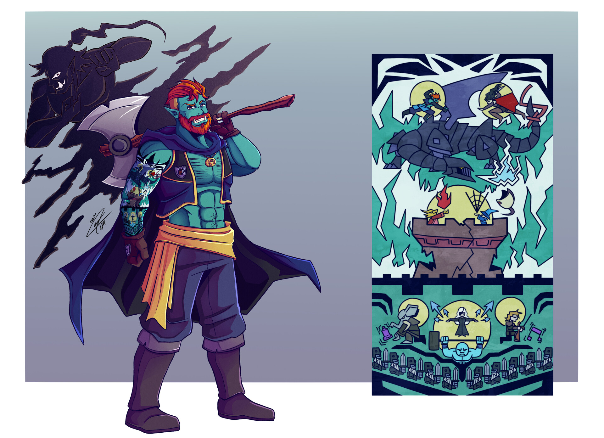 ArtStation - Commission: Half-Orc