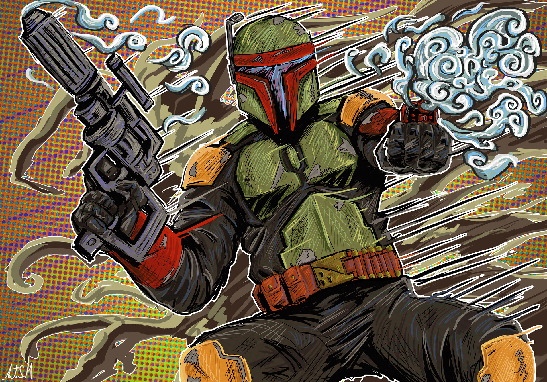 ArtStation - Boba Fett PopART