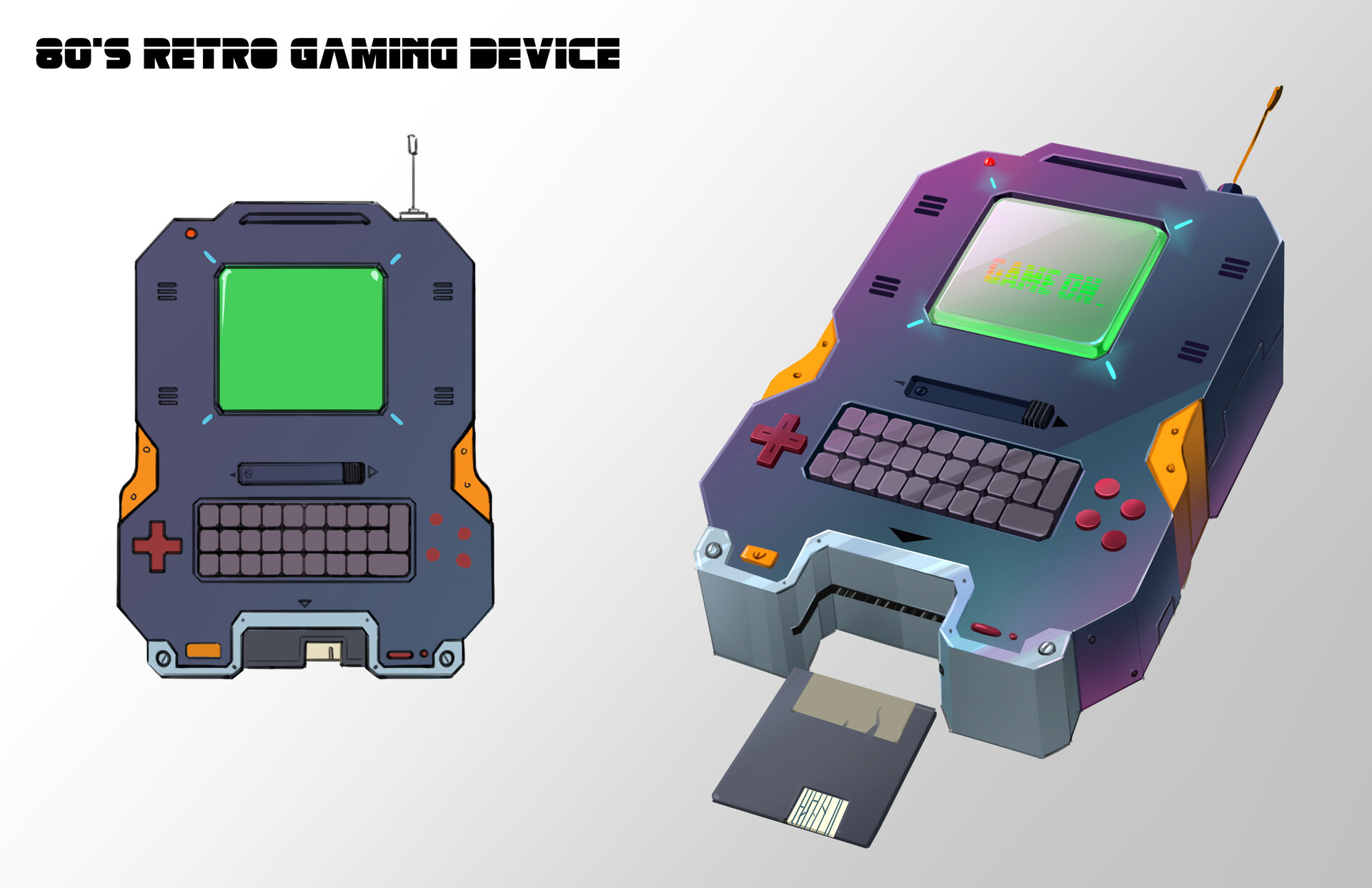ArtStation - 80S' retro gaming device