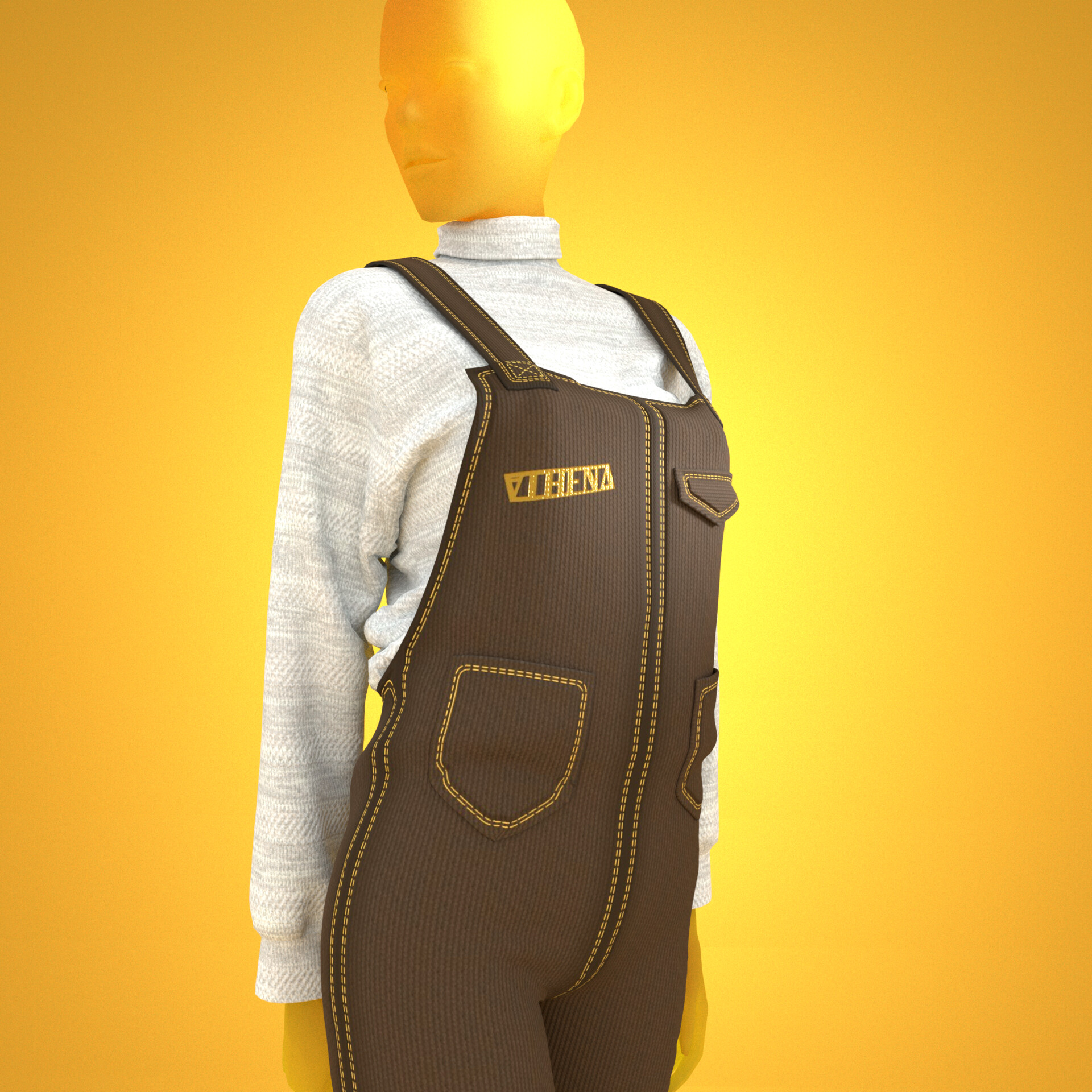 ArtStation - Cute Overall Outfit