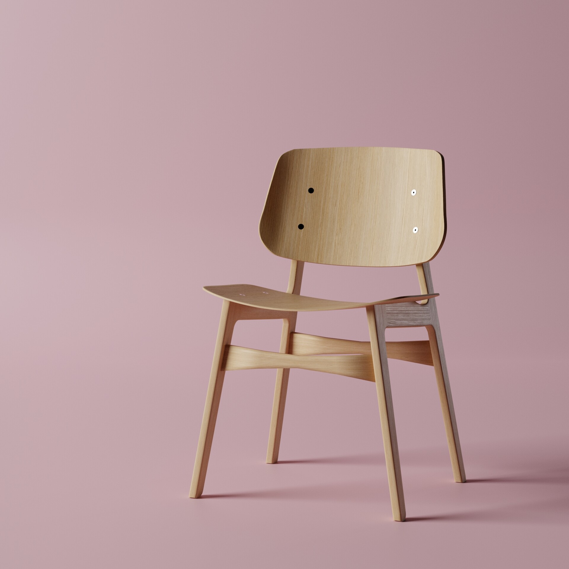 ArtStation - Fredericia Soborg wooden base chair
