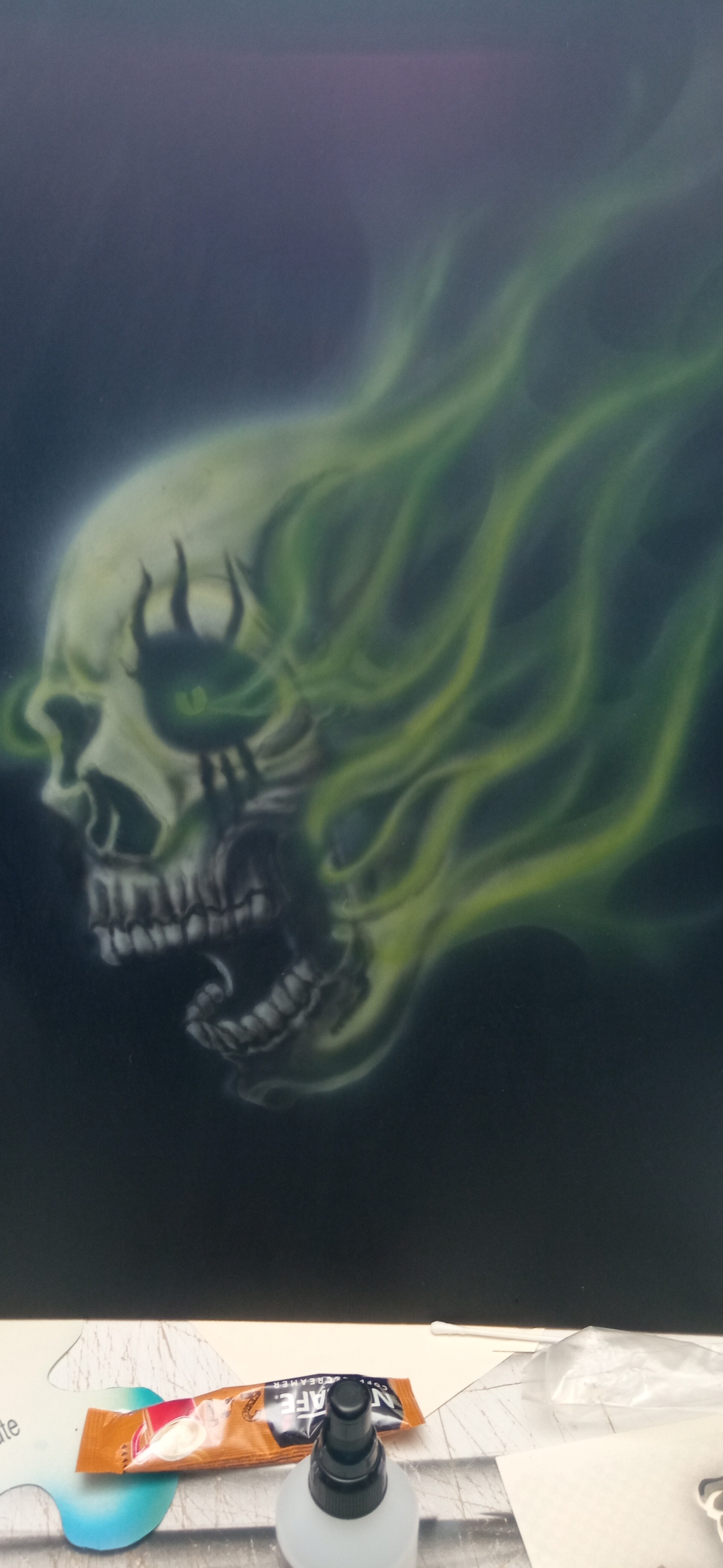 ArtStation - warlock skull airbrush