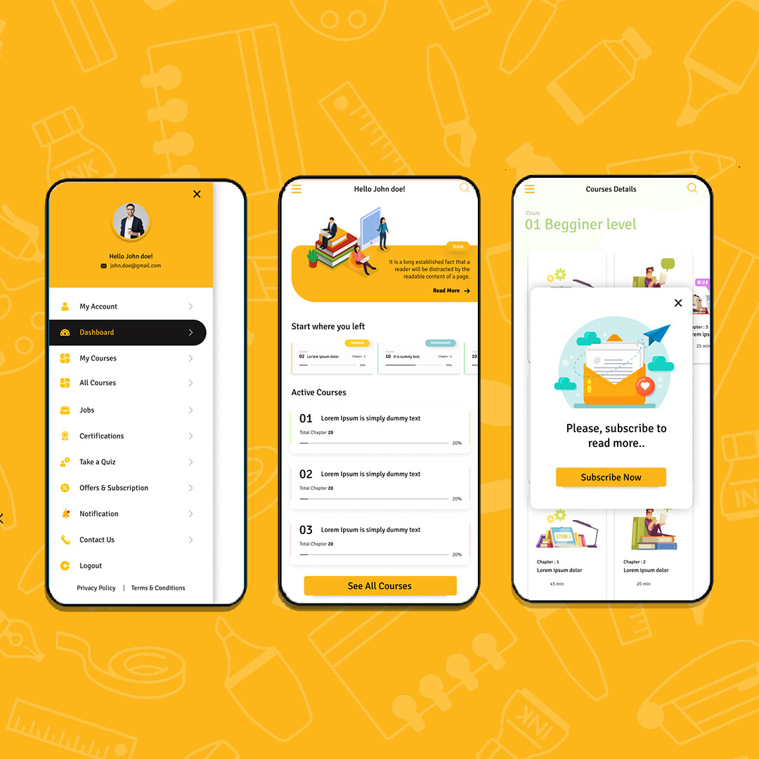 ArtStation - Education App UI
