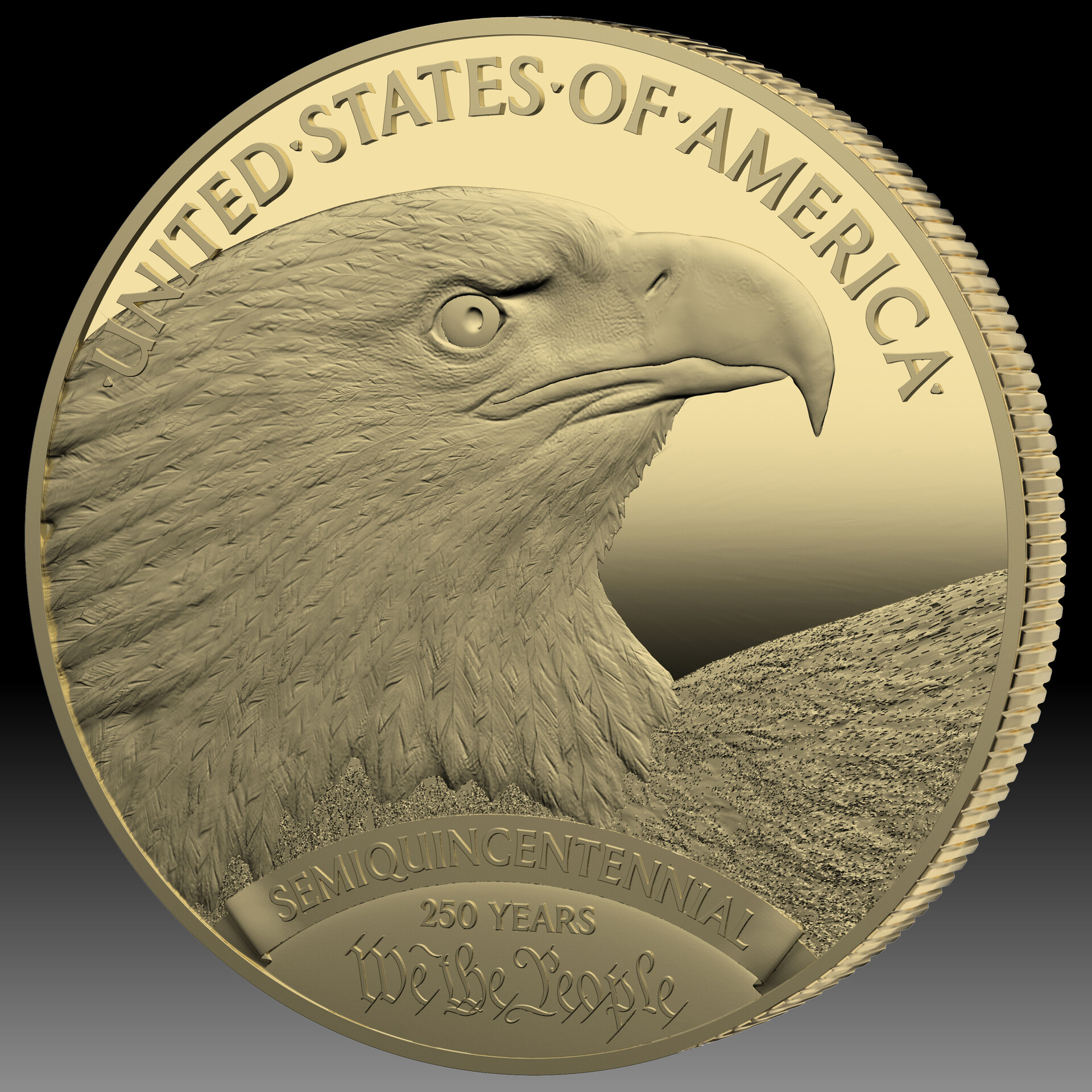 ArtStation - Coin relief - Eagle - animal coins series