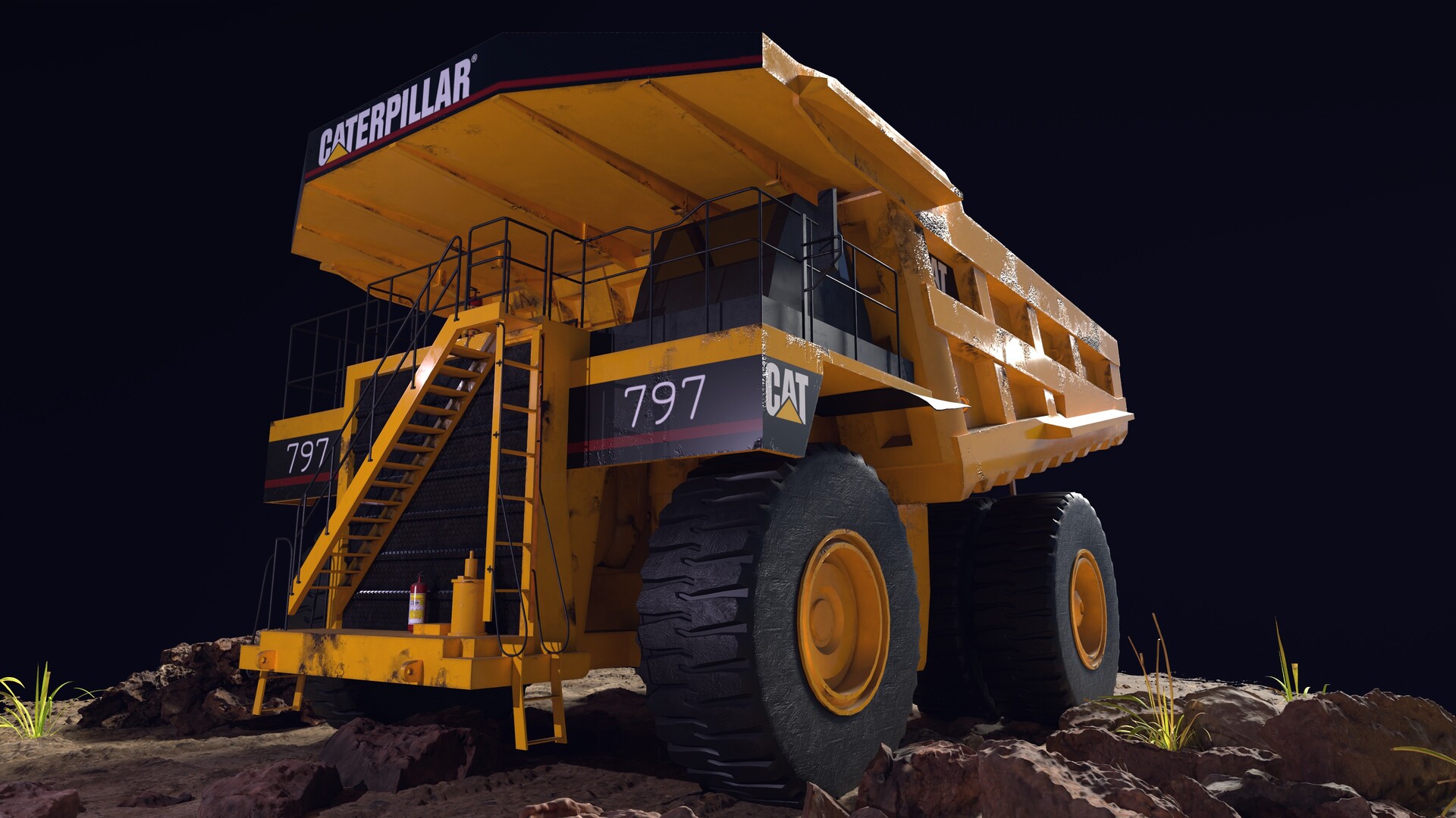 ArtStation - CATERPILLAR 797 Game Model