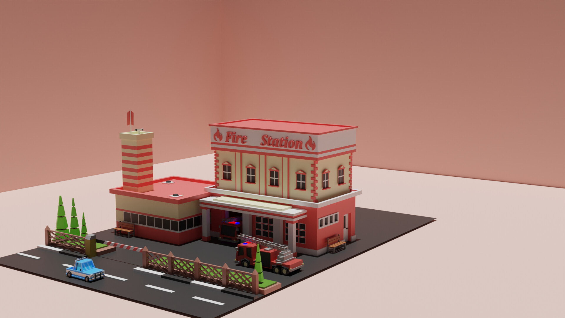 ArtStation - Fire Station