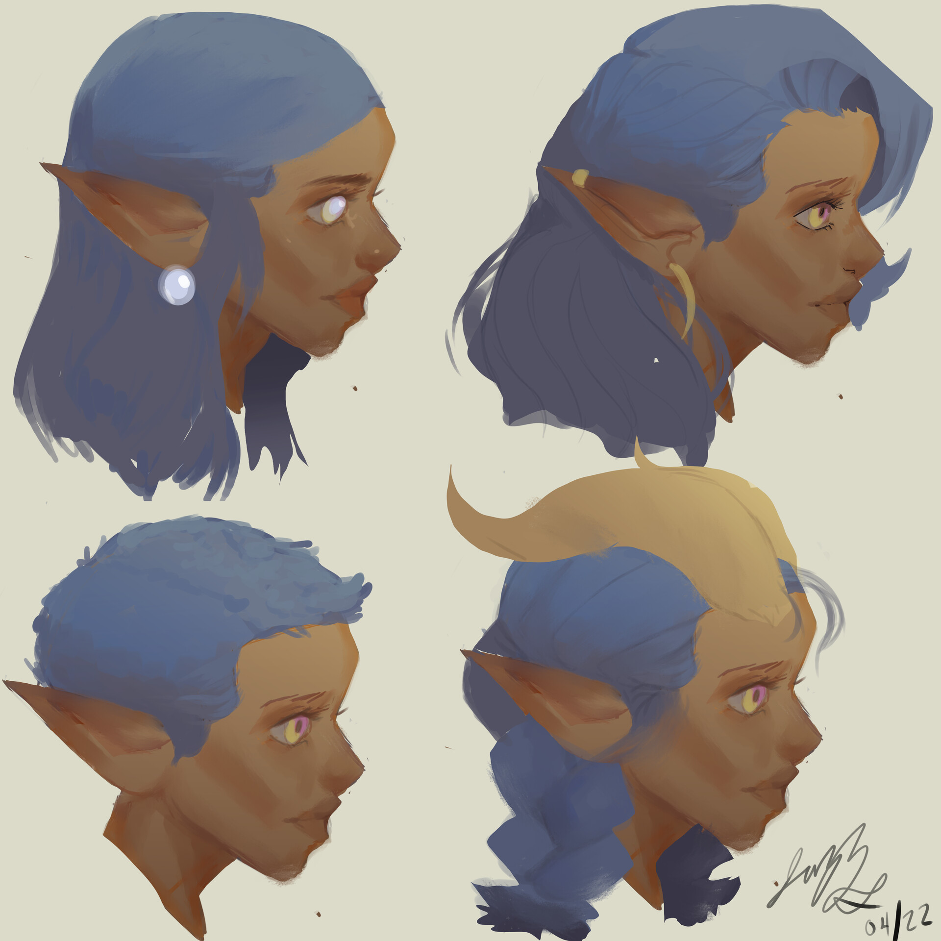 ArtStation - Hair practice