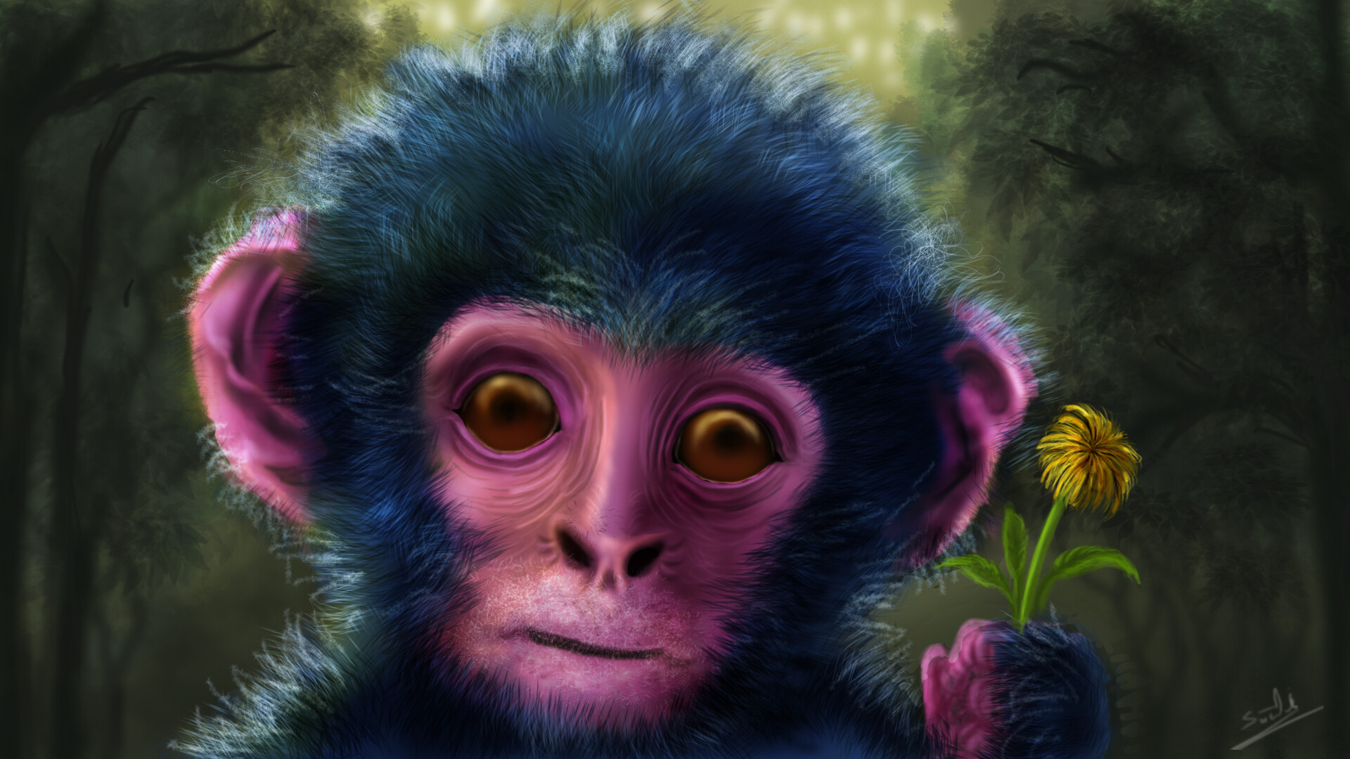 ArtStation - The cute monkey