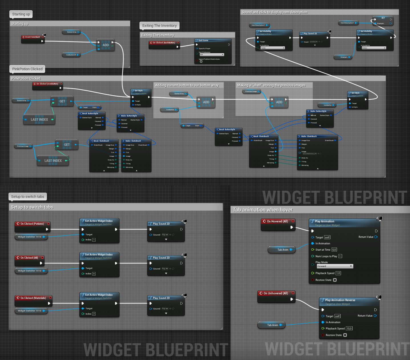 Alva Granholm - Adventure game Inventory UI