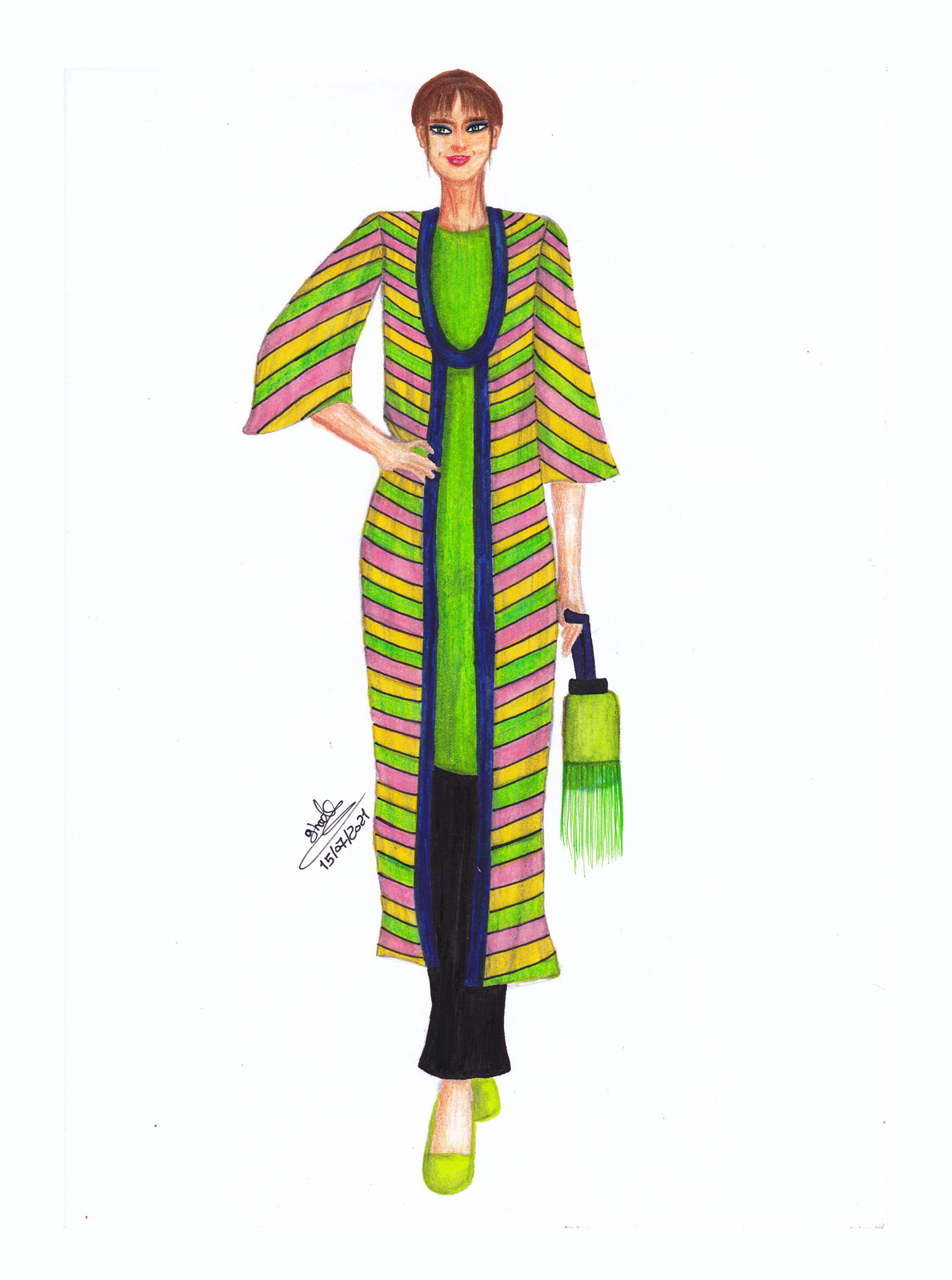 Ghada Mohamed - Stripes cardigan