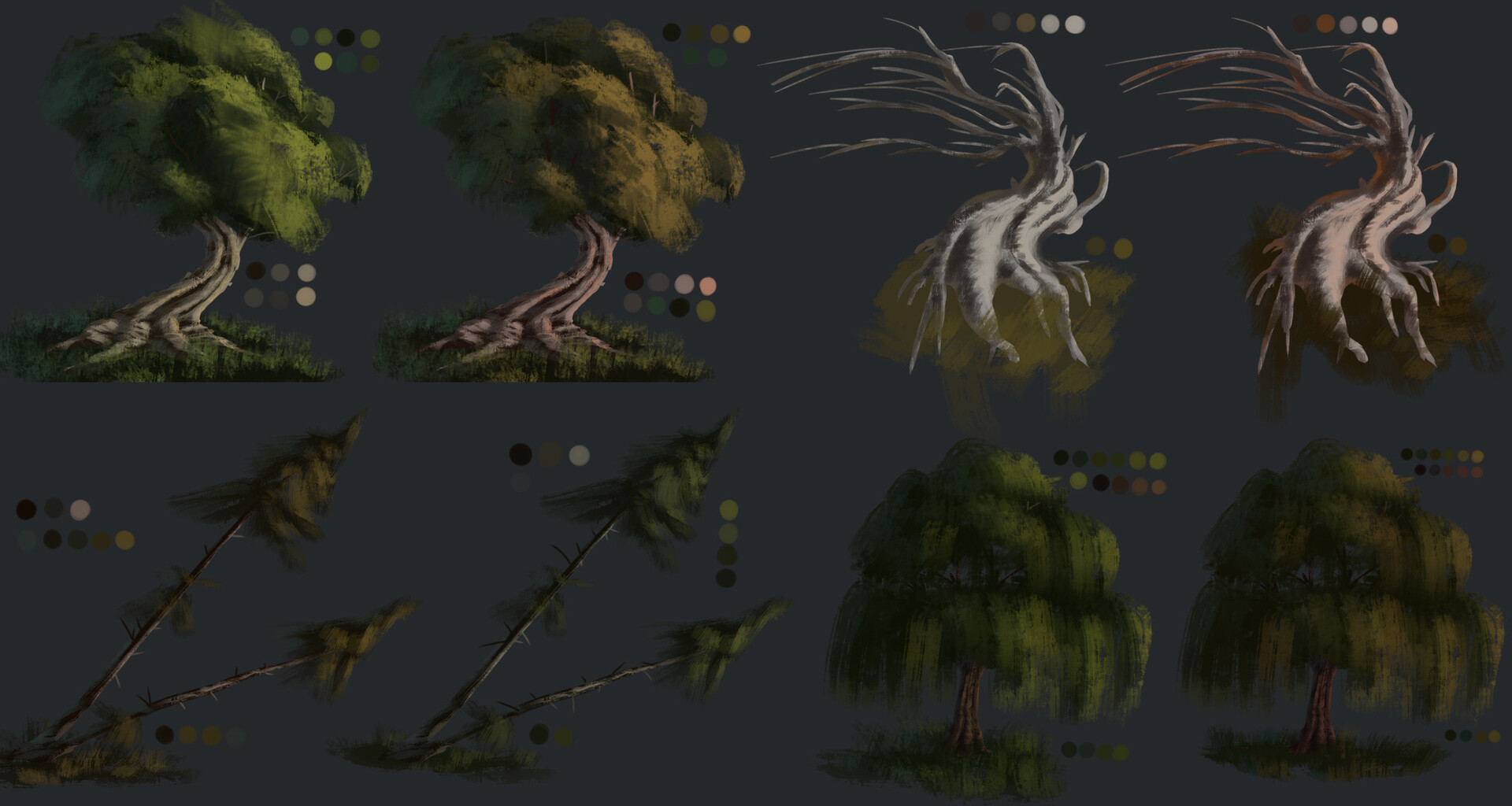 ArtStation - Tree and Rock Concepts
