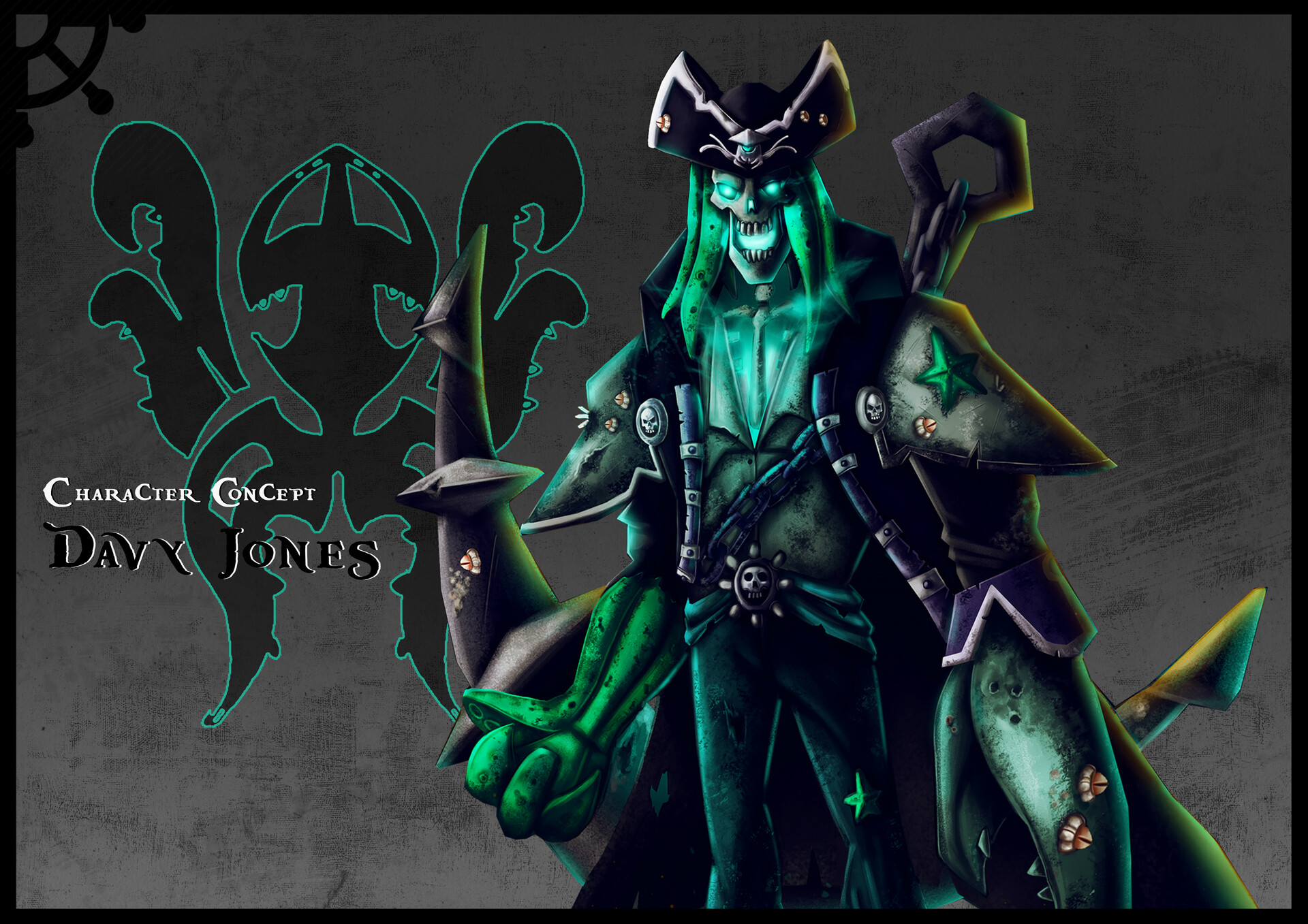ArtStation - Davy Jones - Fantasy Undead Pirate Character Concept