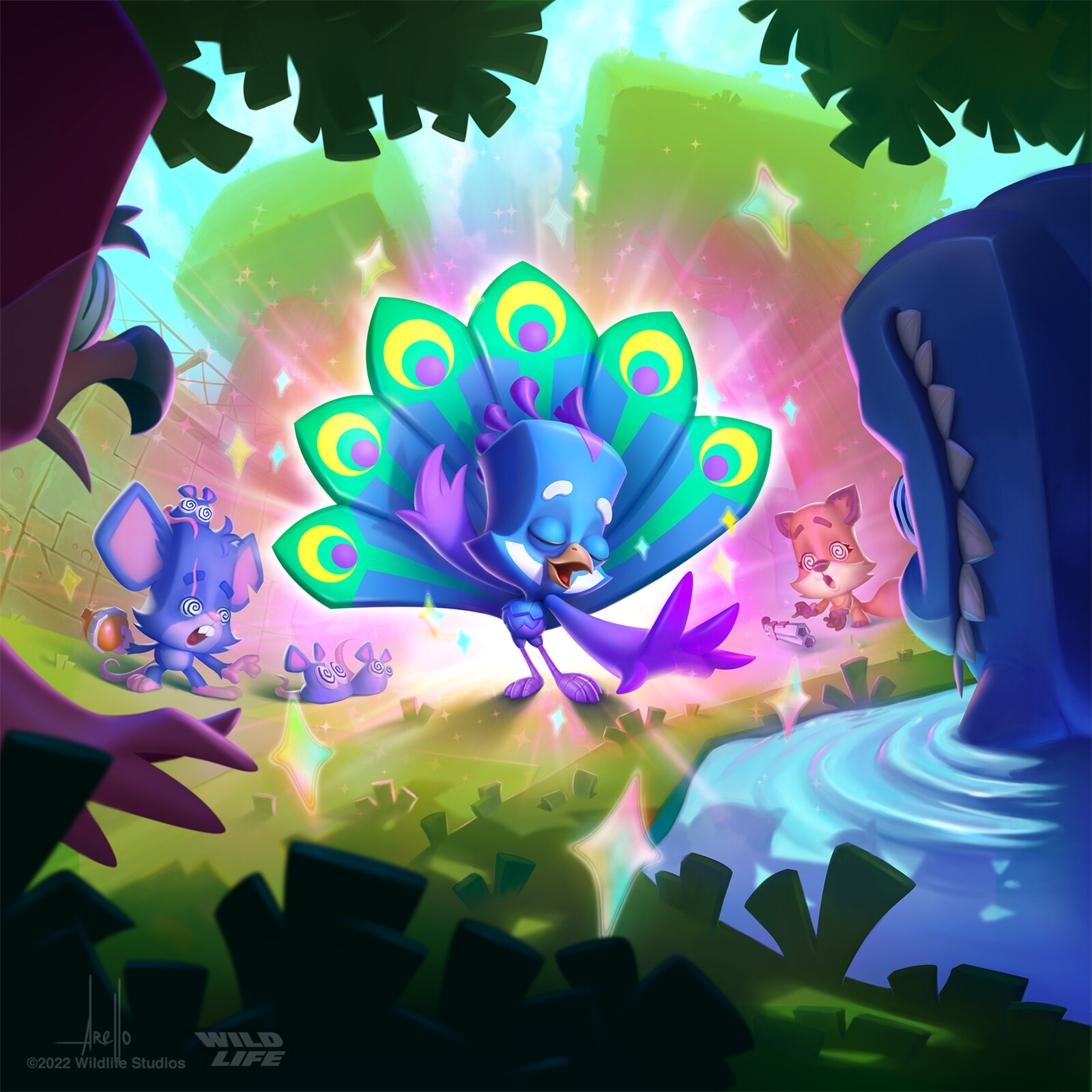 Allan Arello - Peacock's Loading Screen and Featured Art