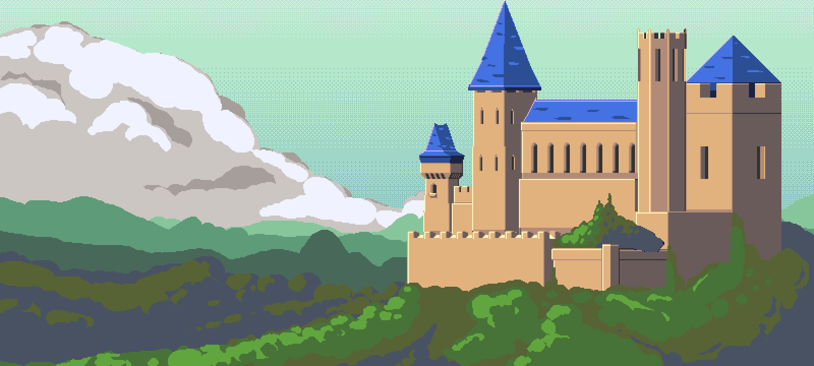 ArtStation - Top Down Game: Castle Background