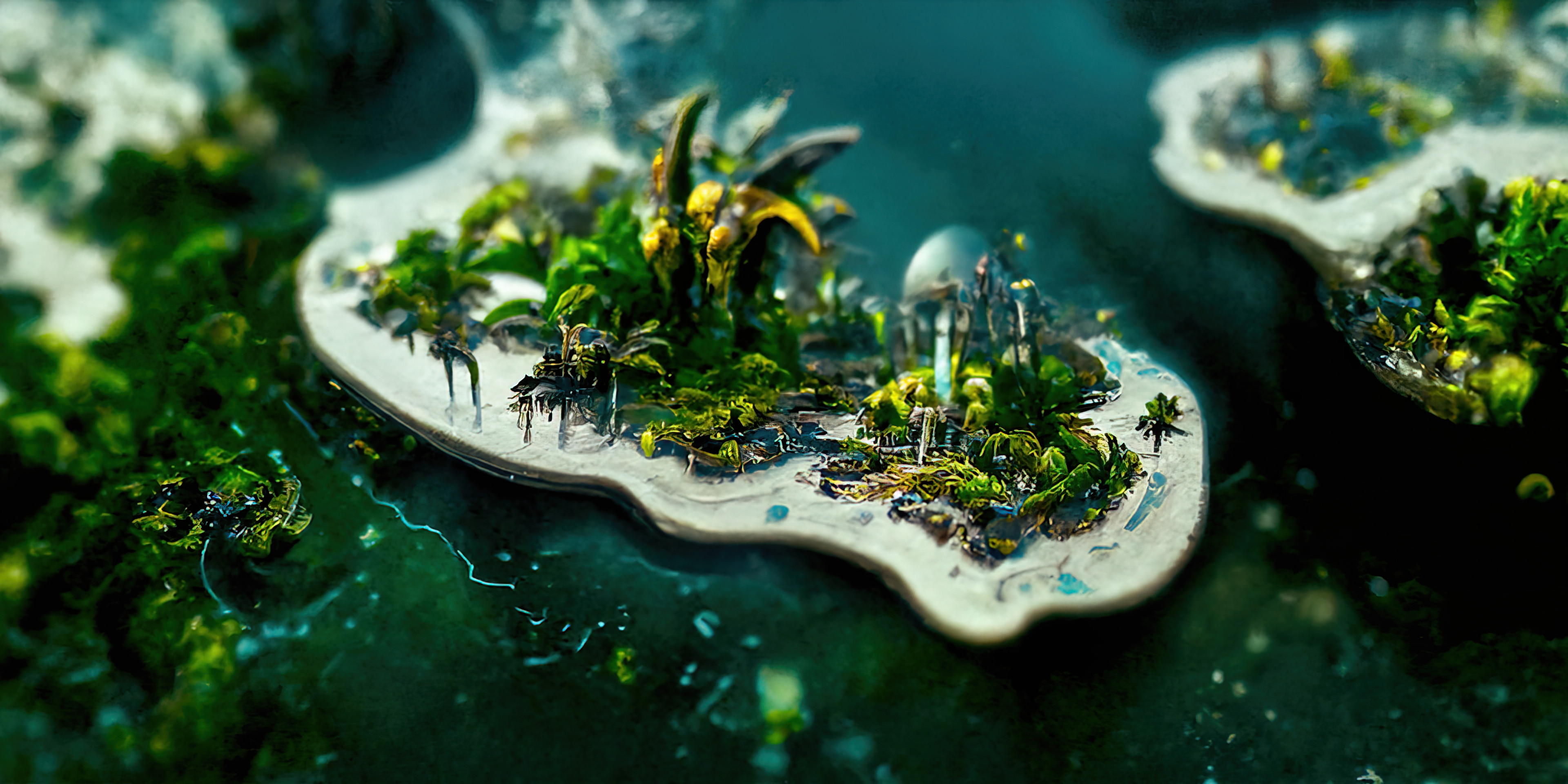 Beautiful Digital AI Art - Busawe Worge - Alien Tropical Islands ...