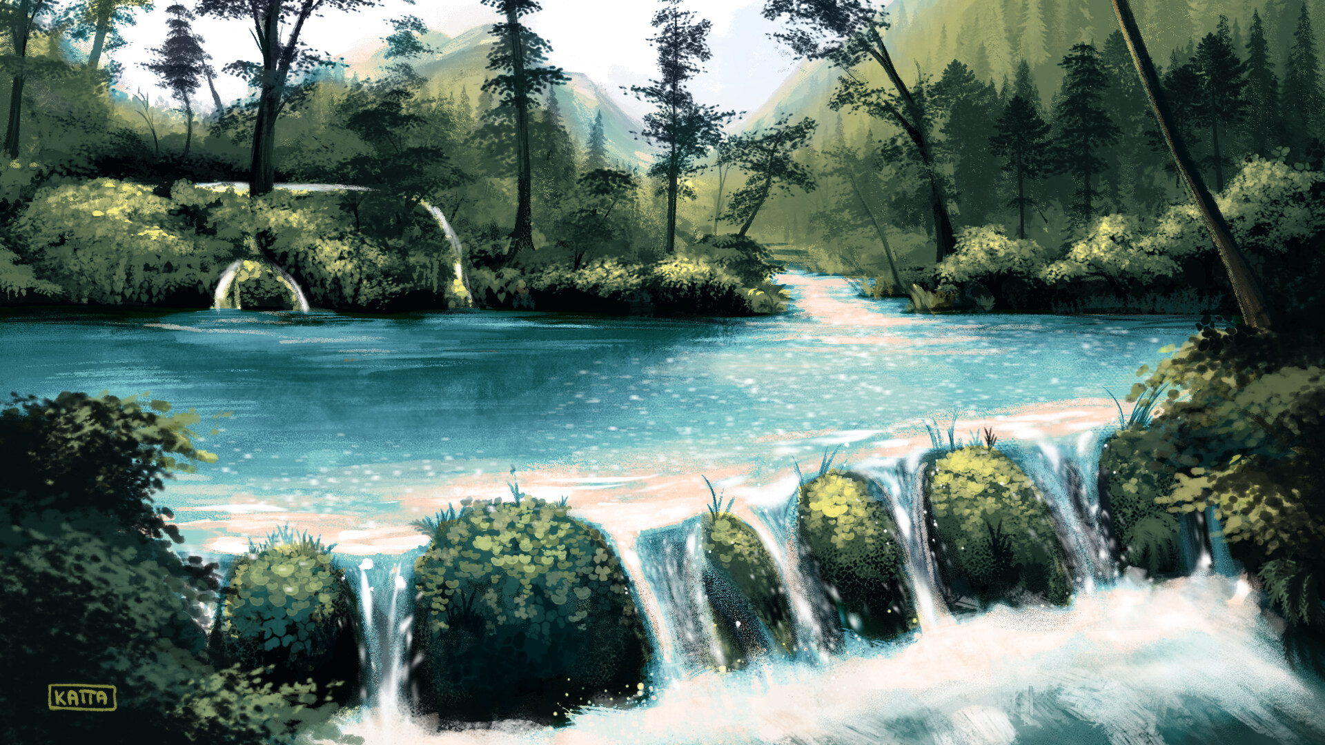 ArtStation - waterfall