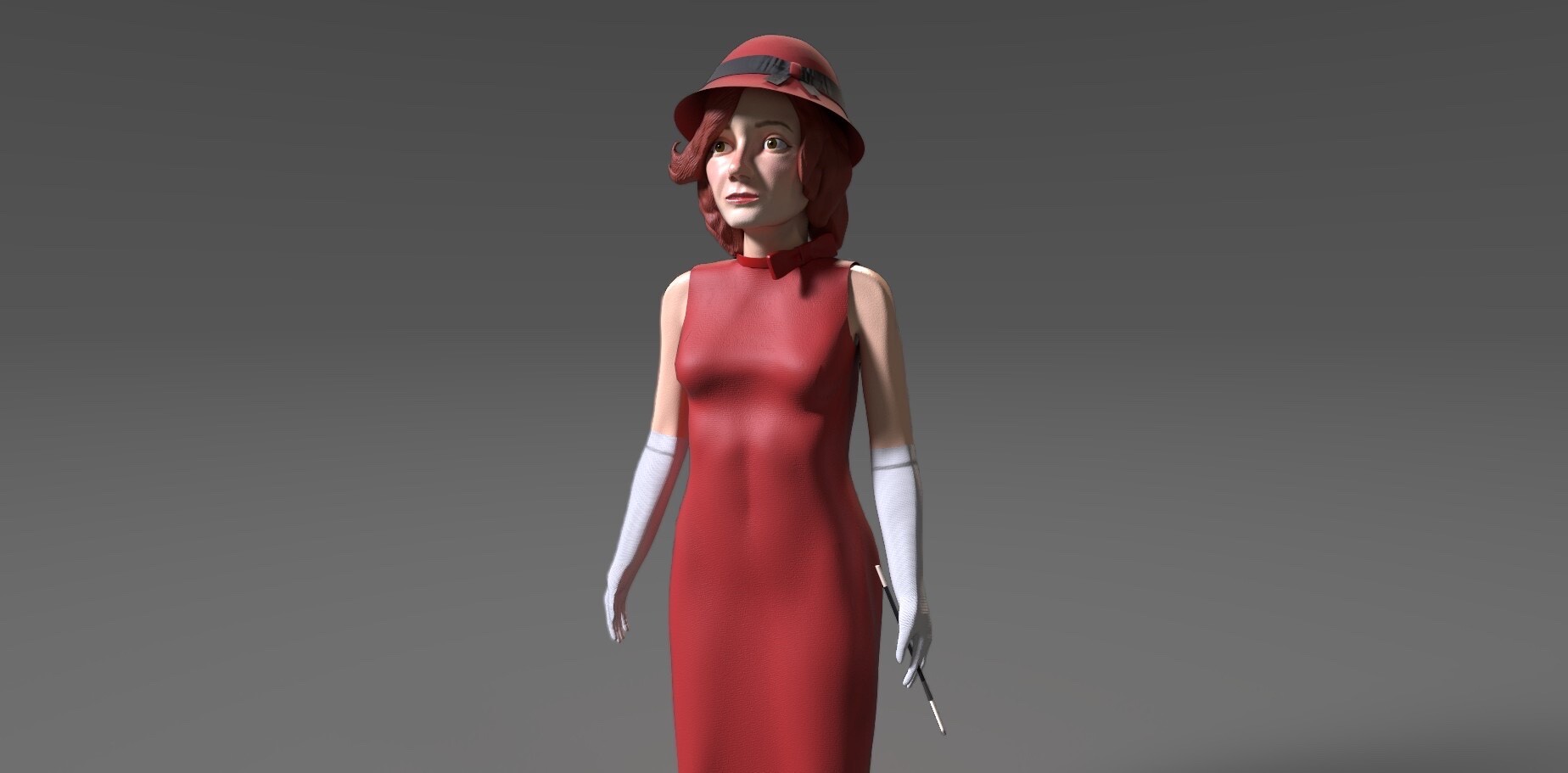 ArtStation - Lady in red *not posed*