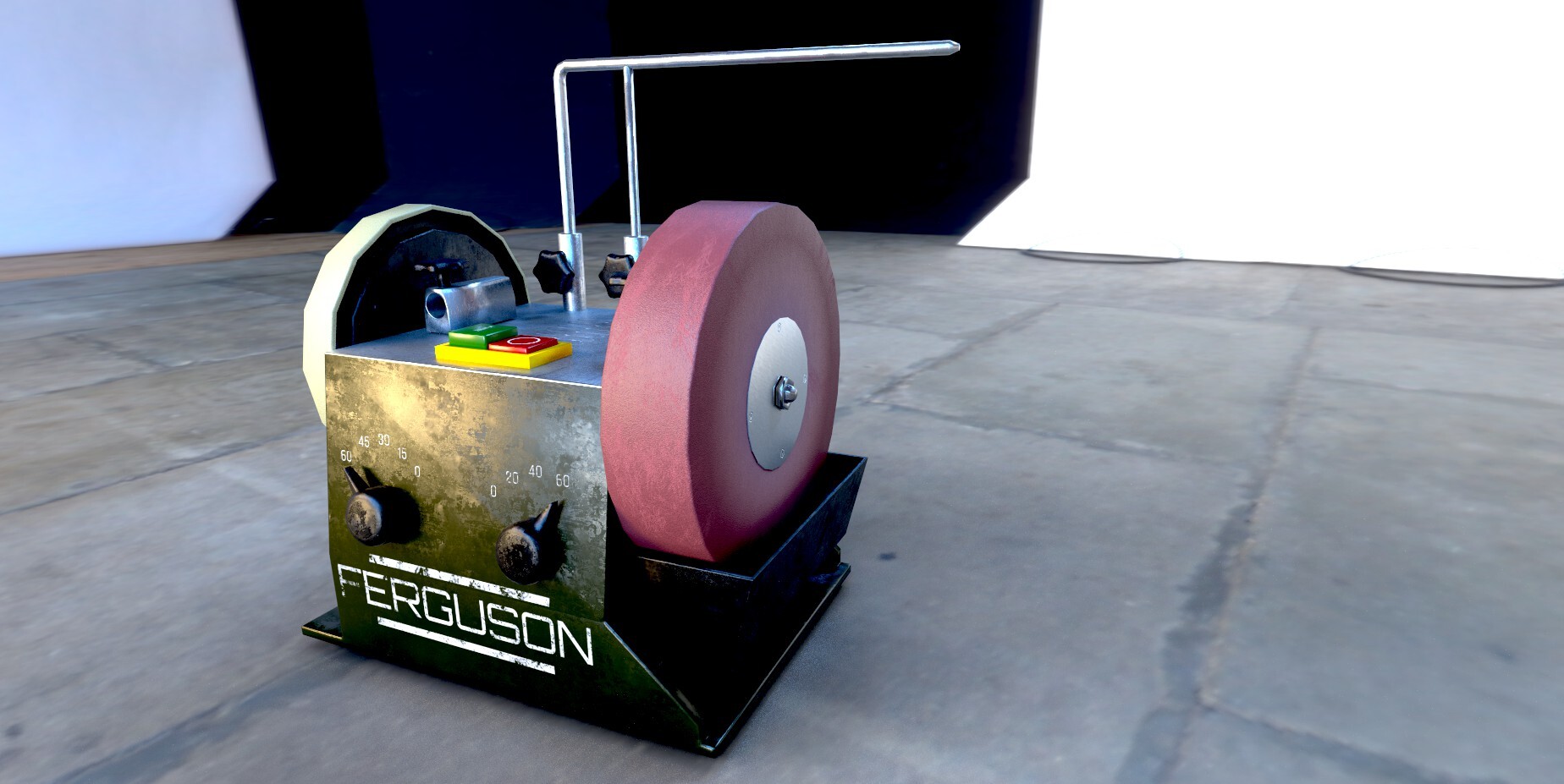 ArtStation - Gameready PBR Asset - Sharpener Machine