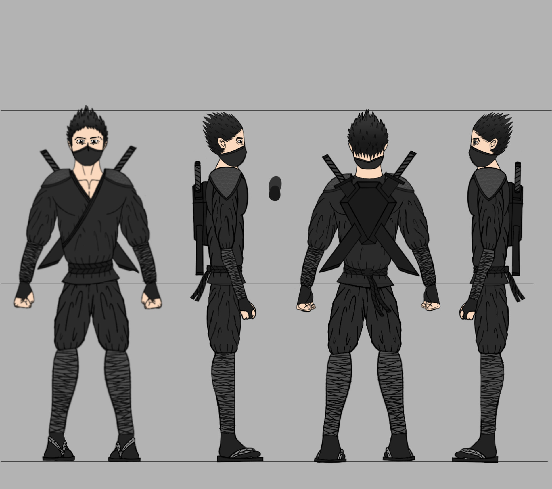 ArtStation - Shinobi ninja character sheet
