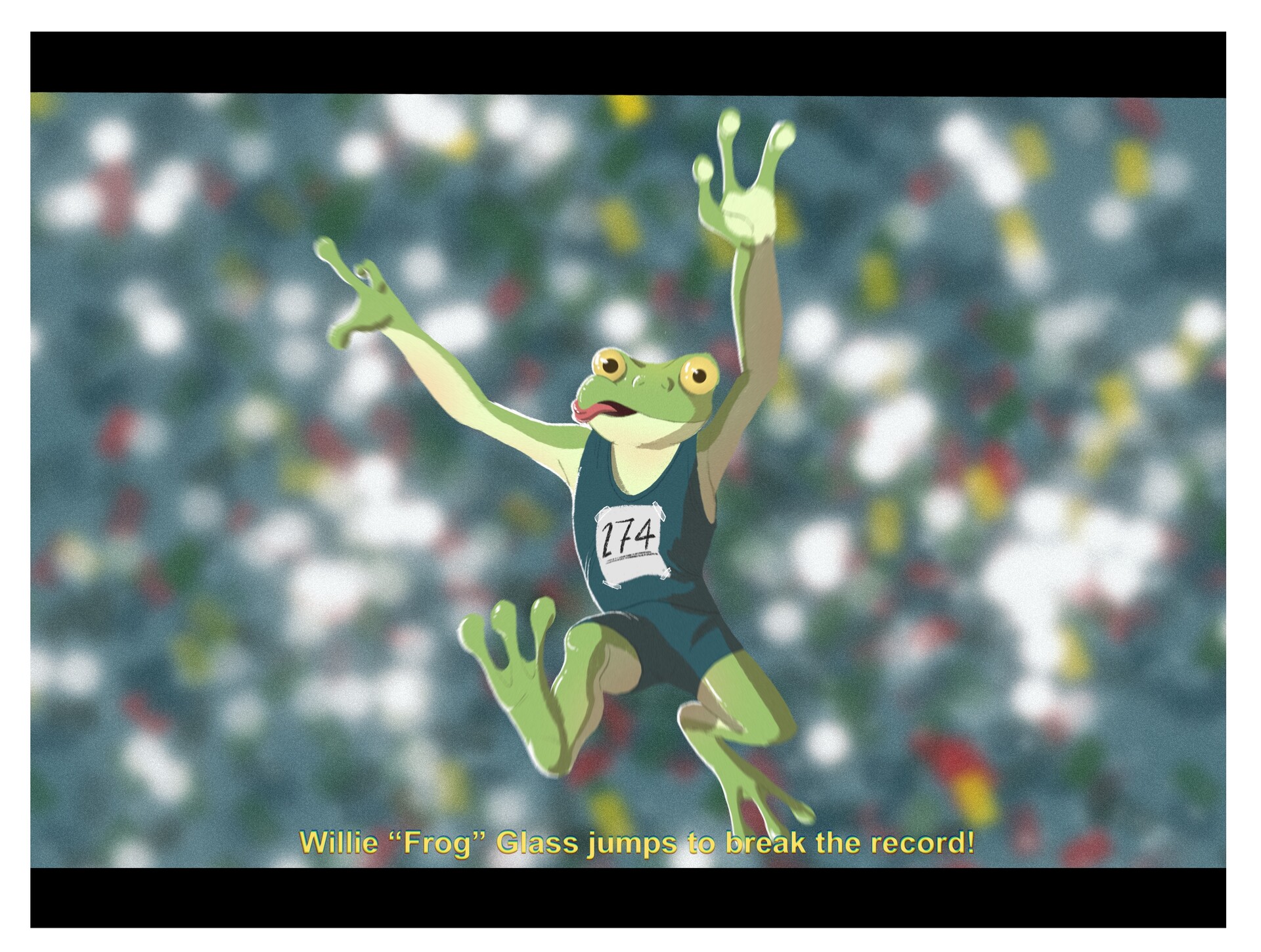ArtStation - Frog at the long jump