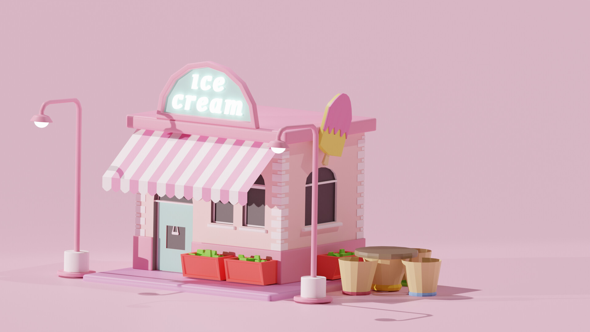 ArtStation - Ice Cream Shop