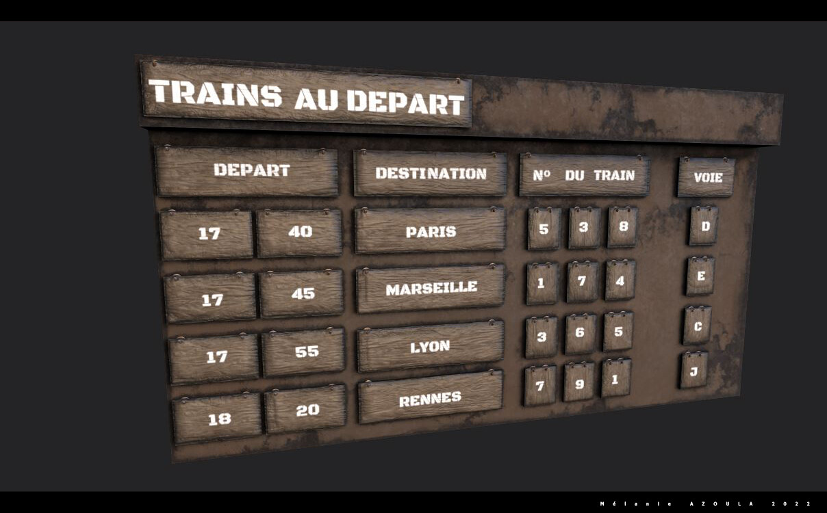 ArtStation - Station sign vintage